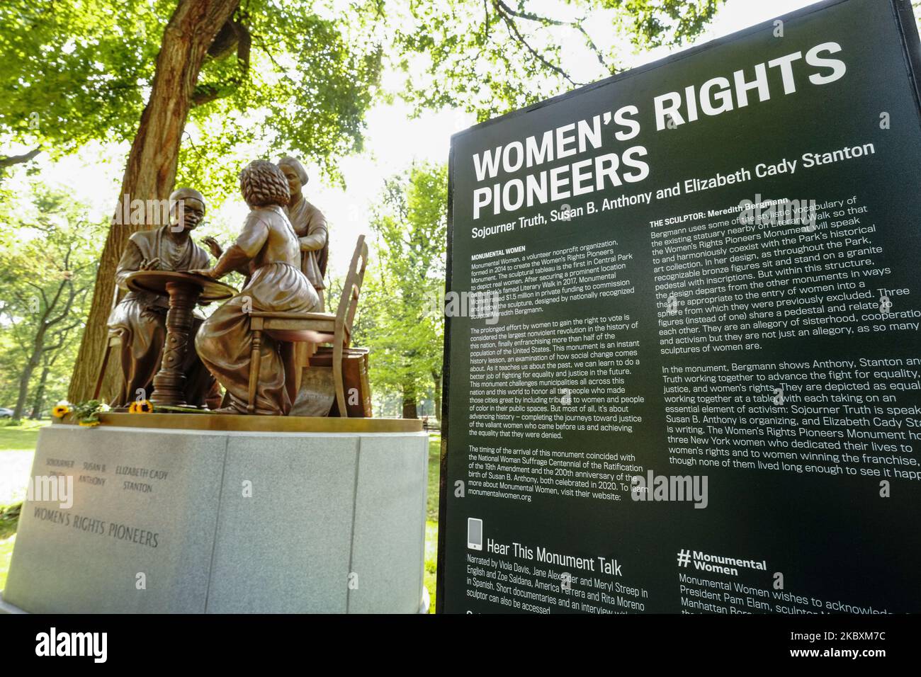 Statue of women's rights pioneers (Sojourner Truth, Elizabeth Cady ...