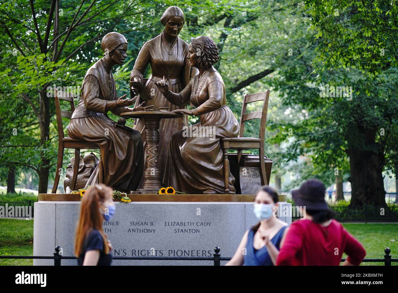 Statue of women's rights pioneers (Sojourner Truth, Elizabeth Cady ...