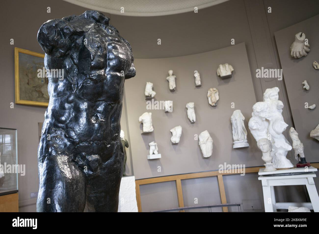 Sculpture are seen at the Rodin museum in Paris, France, on August 27 ...