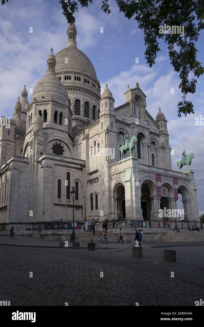 view of the Basilica of the Sacre Cœur in Paris, expiatory temple and ...