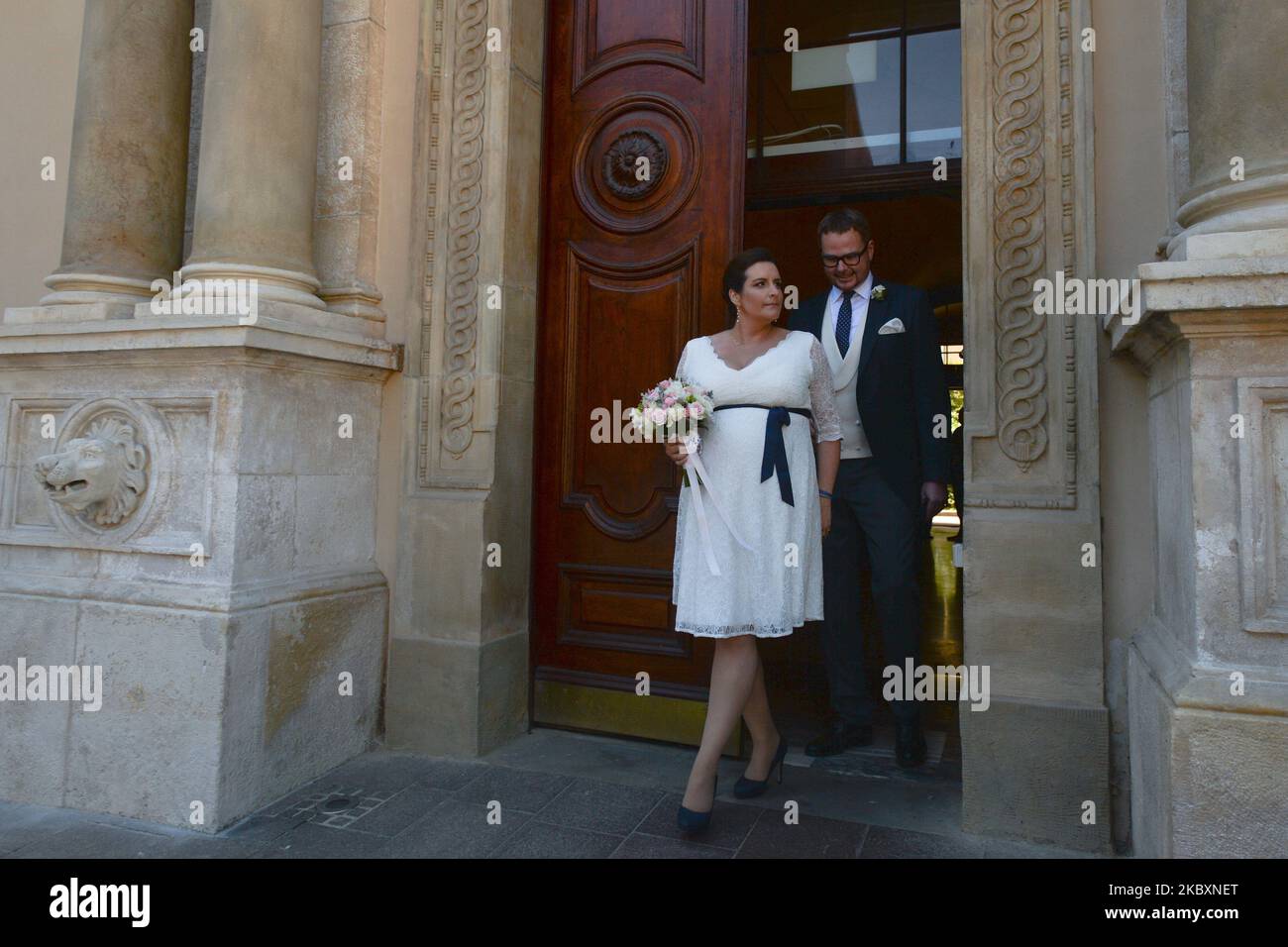 Prince Jan Lubomirski-Lanckoronski and Countess Helena Mankowska after ...