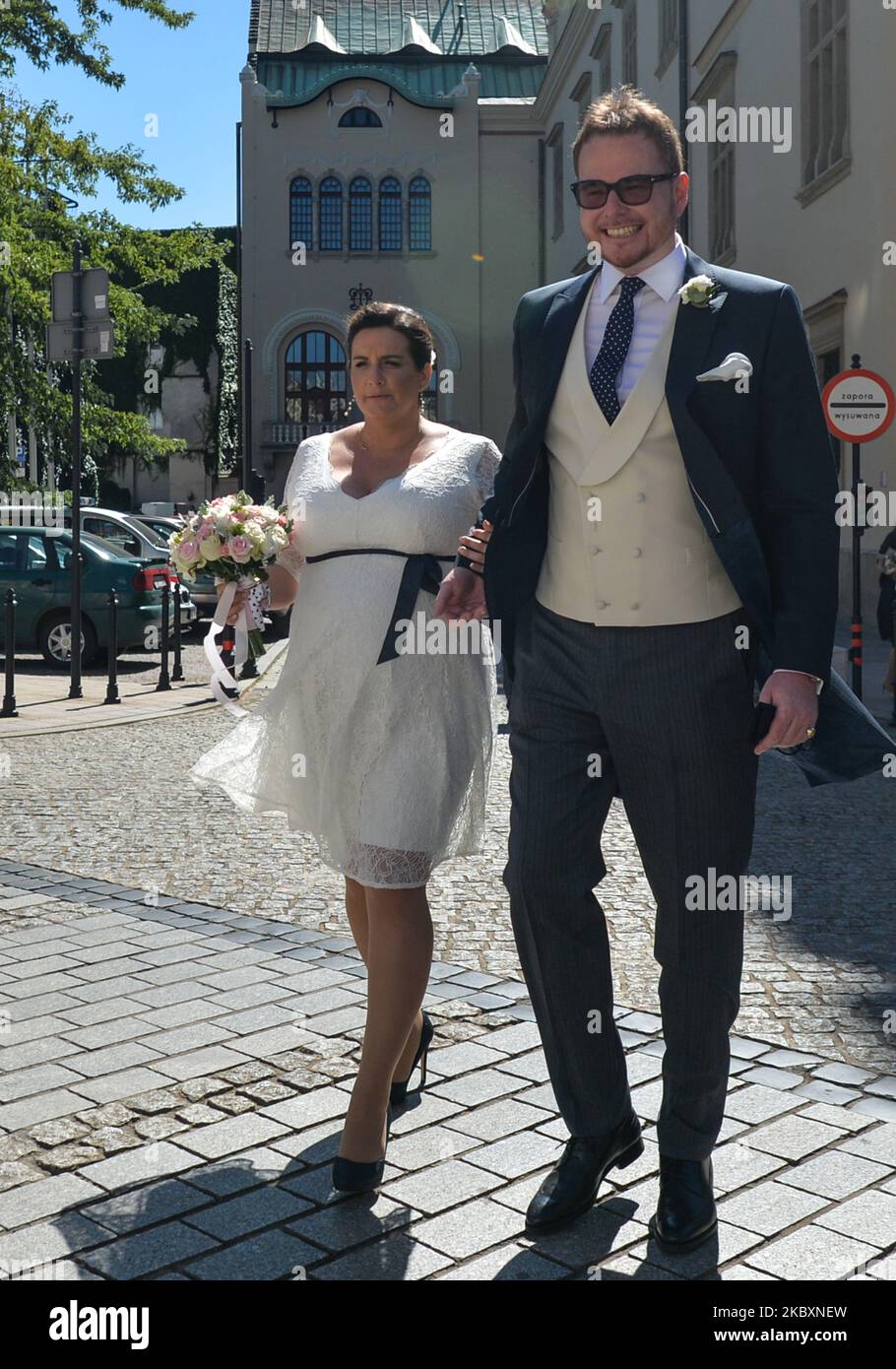 Prince Jan Lubomirski-Lanckoronski and Countess Helena Mankowska seen ...