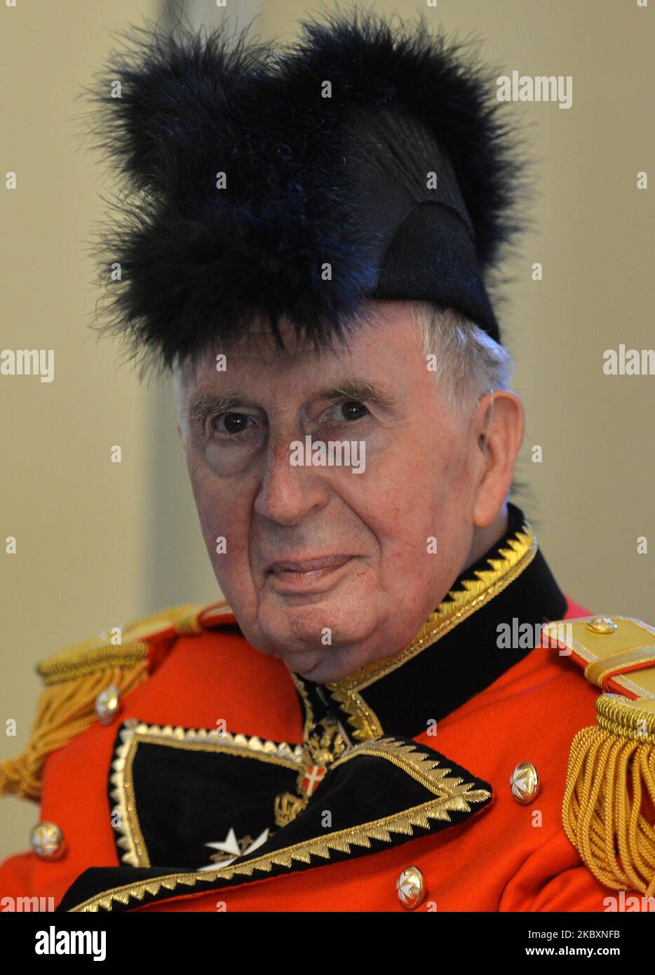 Prince Stanislaw Stefan Lubomirski-Lanckoronski (groom's father) seen ...