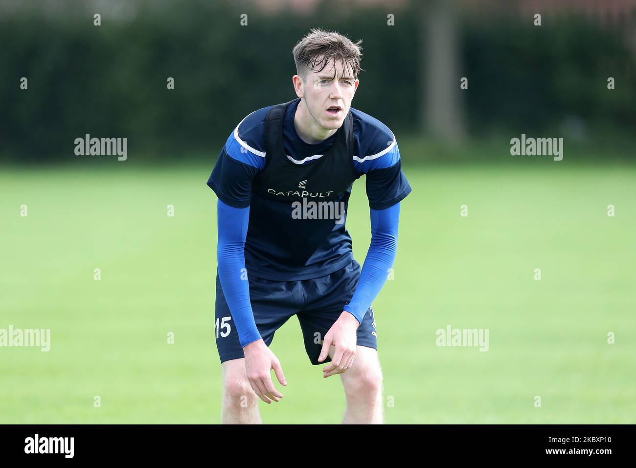 Tom Crawford during Hartlepool United pre-season training at East Durham College, Peterlee ...