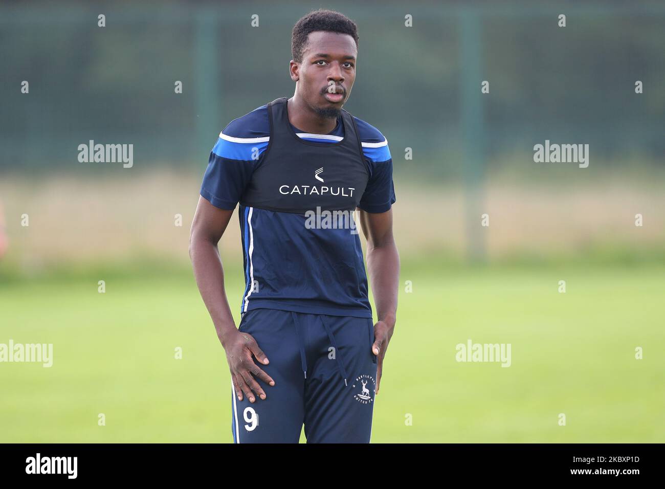 Timi Odusina during Hartlepool United pre-season training at East ...