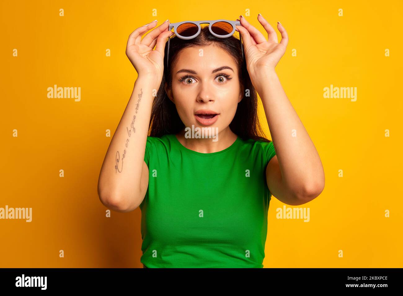 Surprise. Winning success happy woman celebrating being a winner. Image ...