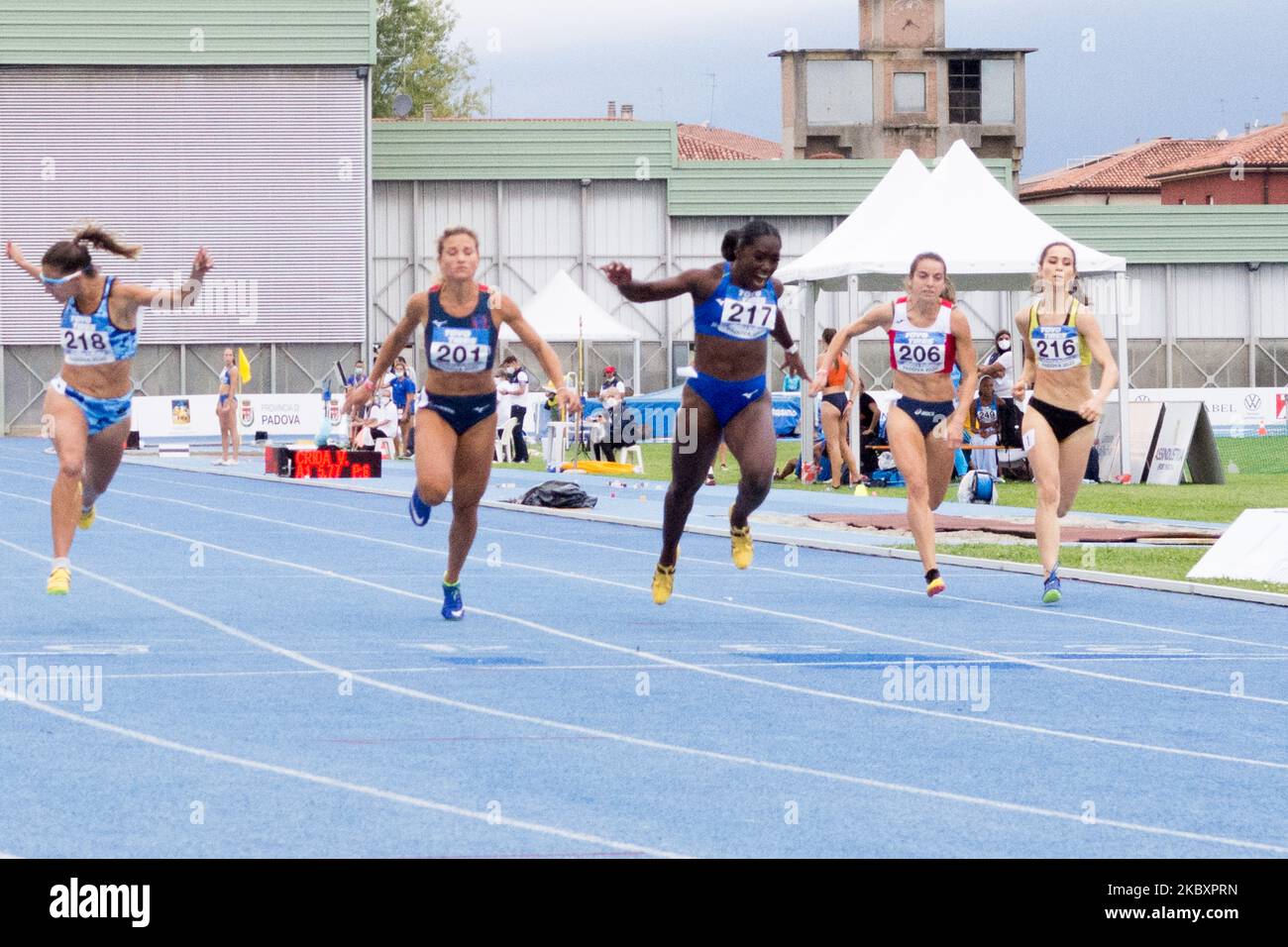 Dosso Zaynab competes in the Woman's 100 metres during the 110 Edition ...