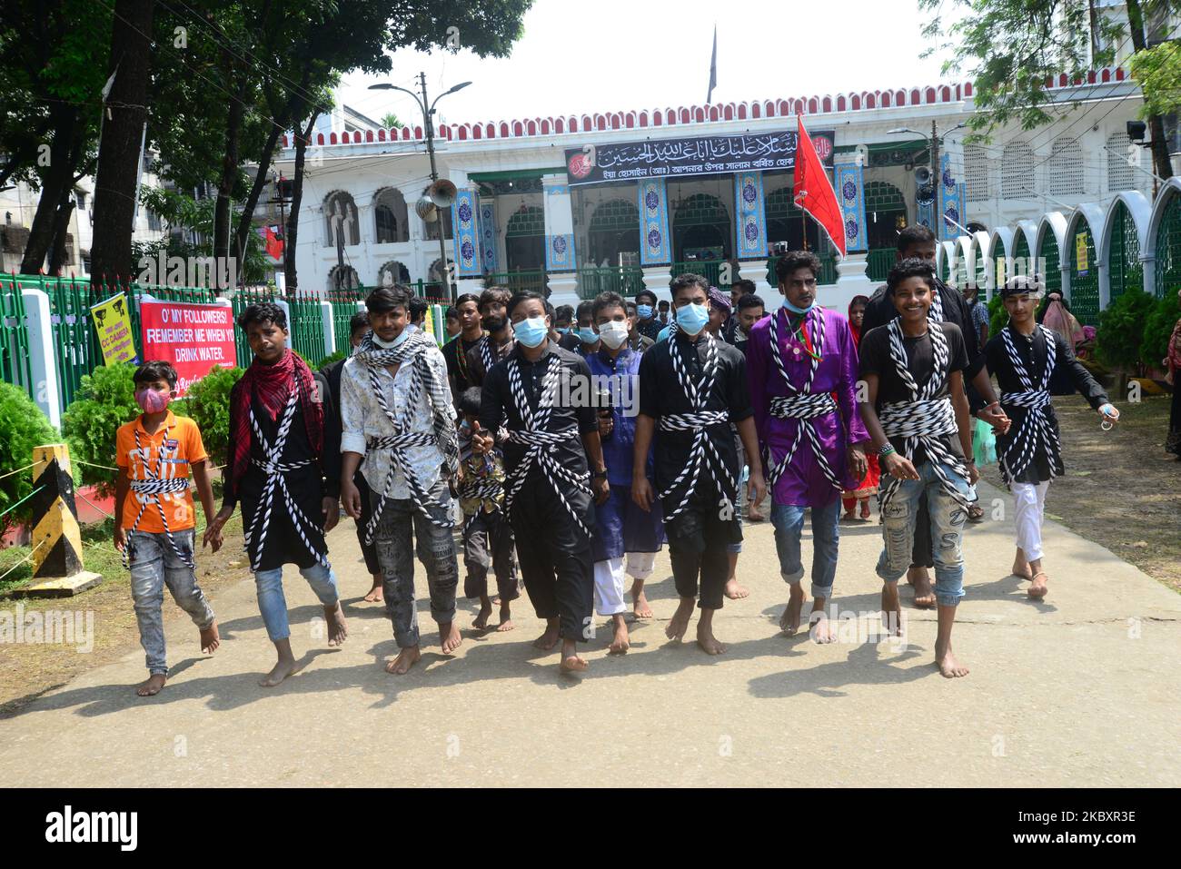 Bangladeshi Shia Muslims gathered to observe Ashura at Hussaini Dalan ...