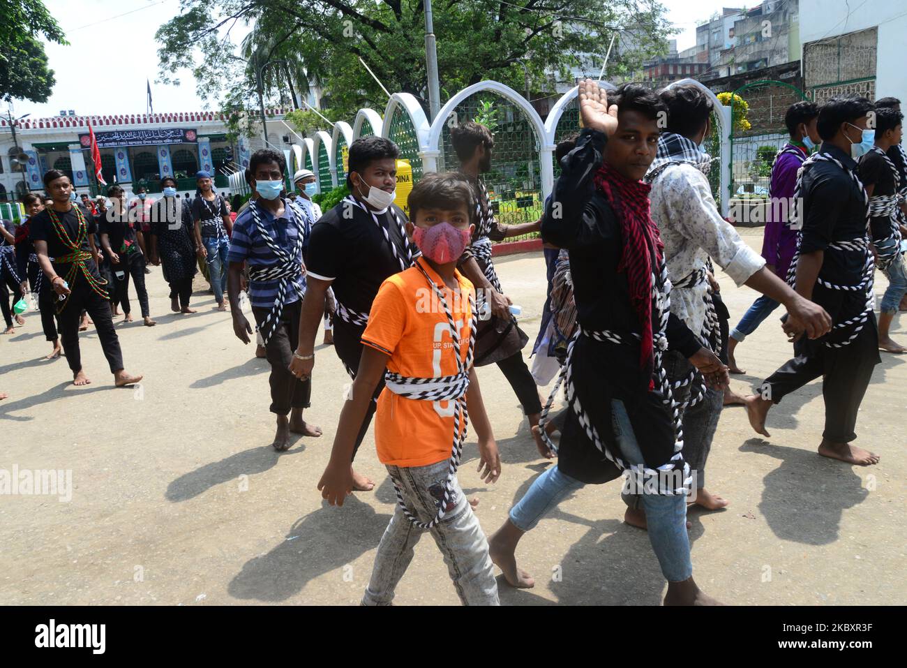Bangladeshi Shia Muslims gathered to observe Ashura at Hussaini Dalan ...