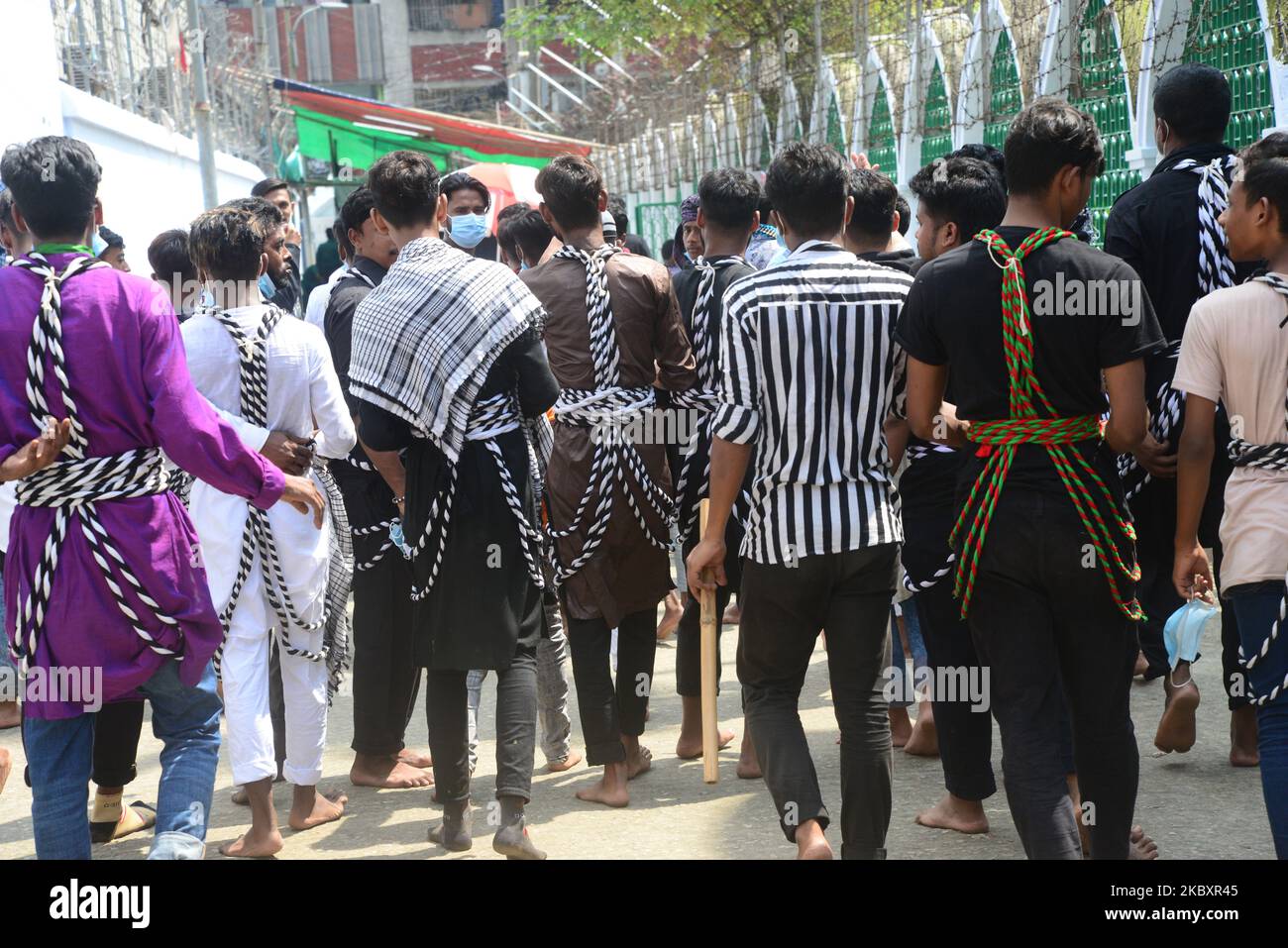 Bangladeshi Shia Muslims gathered to observe Ashura at Hussaini Dalan ...