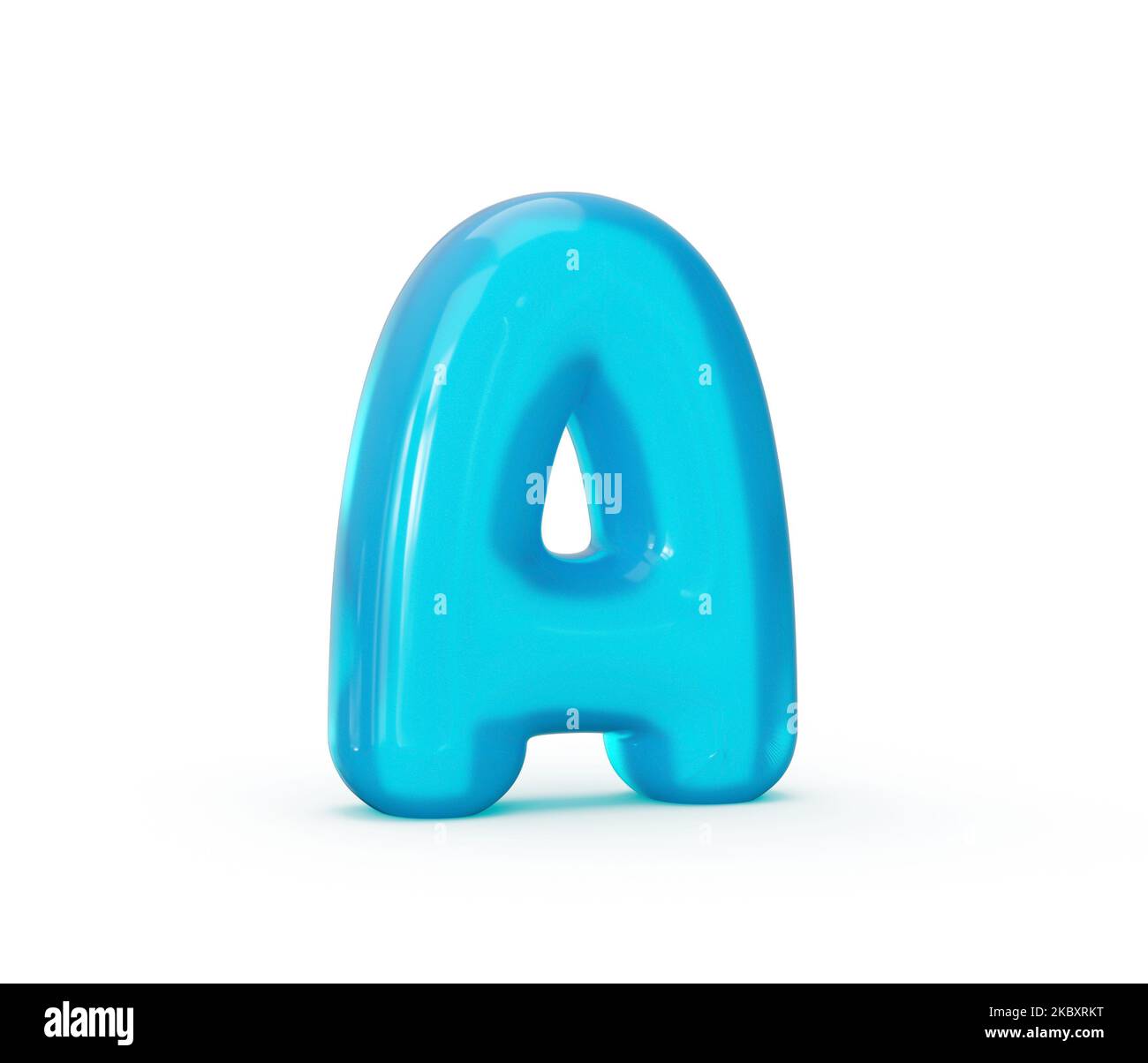 A 3d illustration of the blue letter A isolated on a white background ...