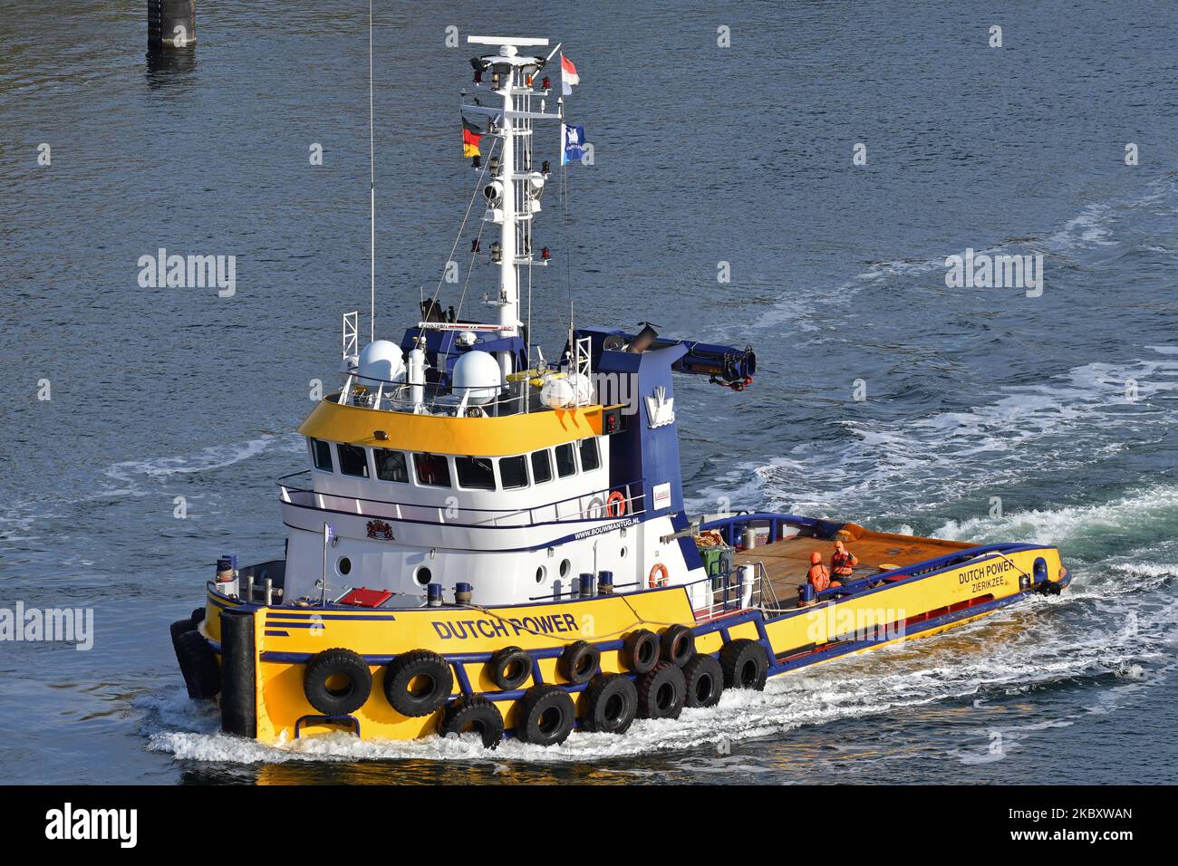 Tug DUTCH POWER passing the Kiel Canal Stock Photo - Alamy