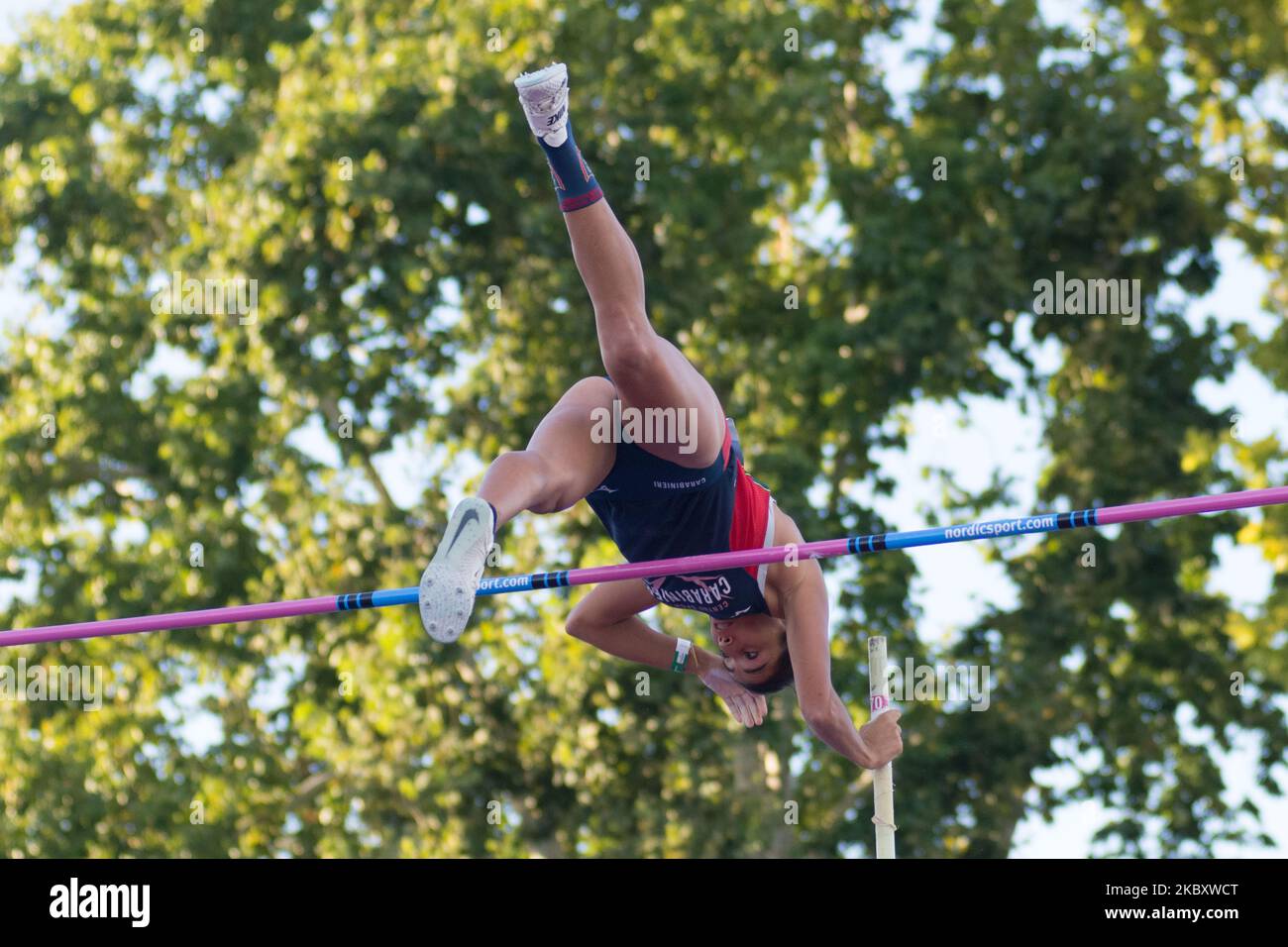 Roberta Bruni competesin the Women's high jump final during the Italian ...