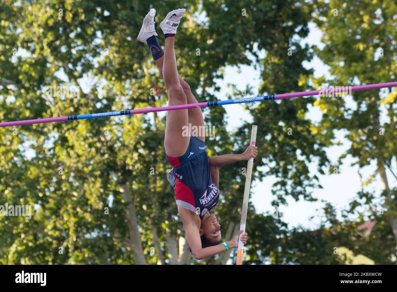 Roberta Bruni competesin the Women's high jump final during the Italian ...