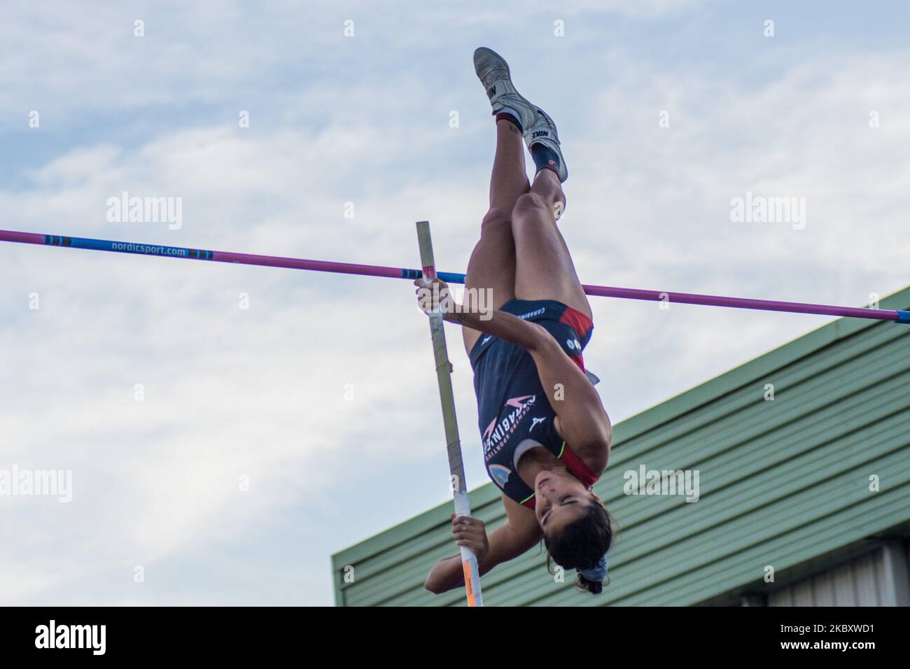 Roberta Bruni competesin the Women's high jump final during the Italian ...