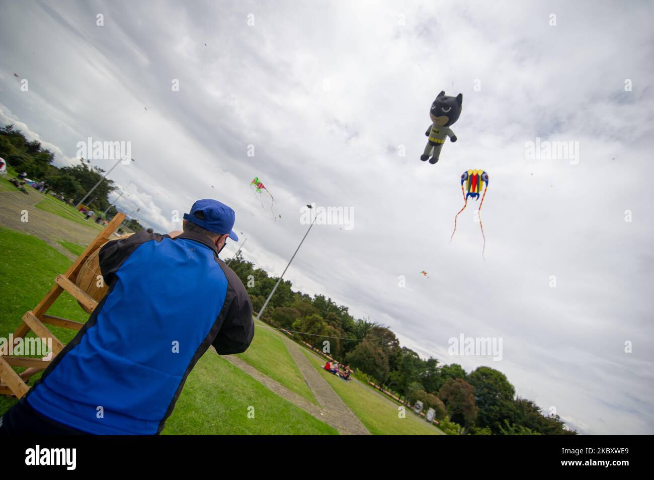 A kite air show happened in the Simon Bolivar park as a ceremony to ...