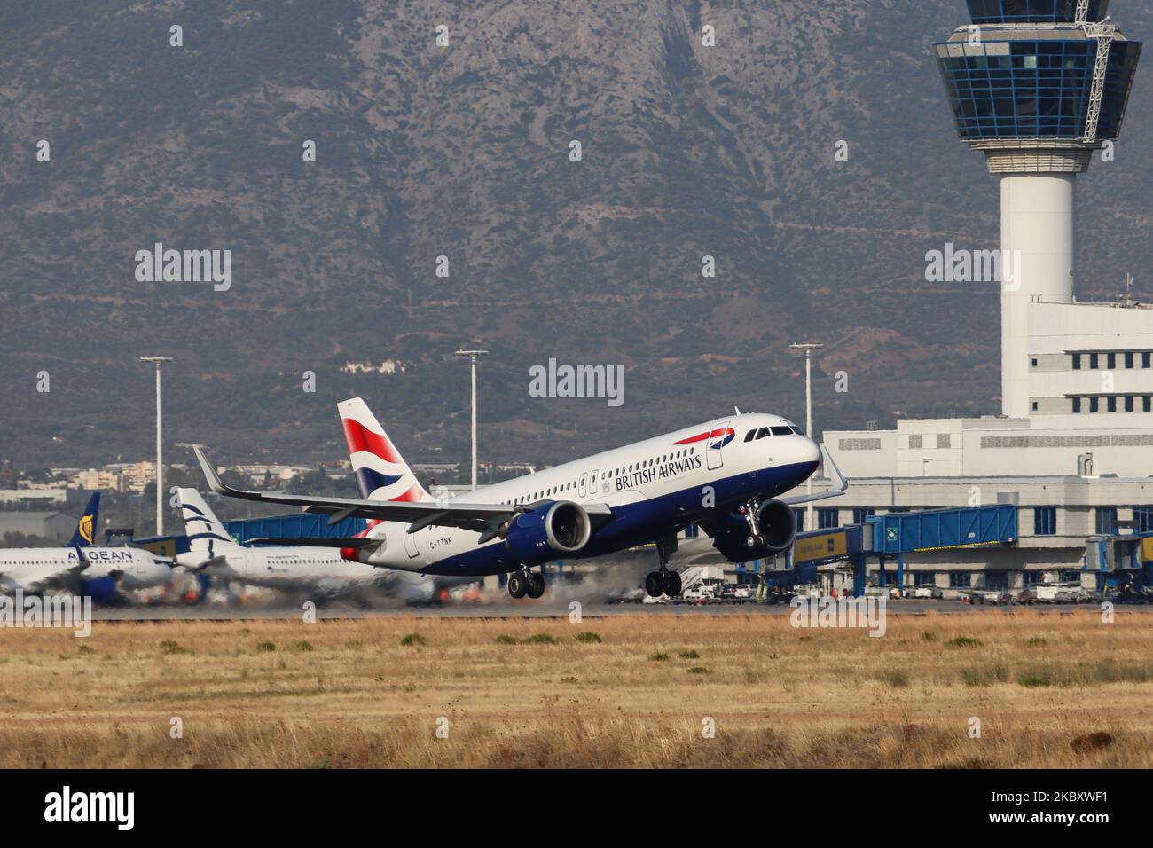 British Airways Airbus A320neo aircraft as seen during takeoff ...