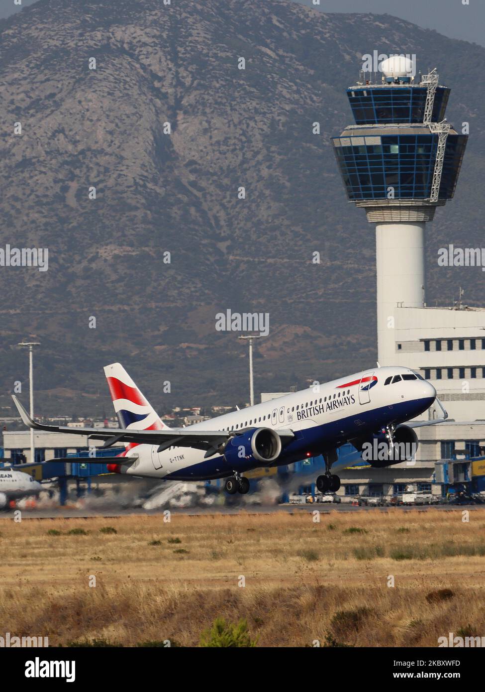 British Airways Airbus A320neo aircraft as seen during takeoff ...