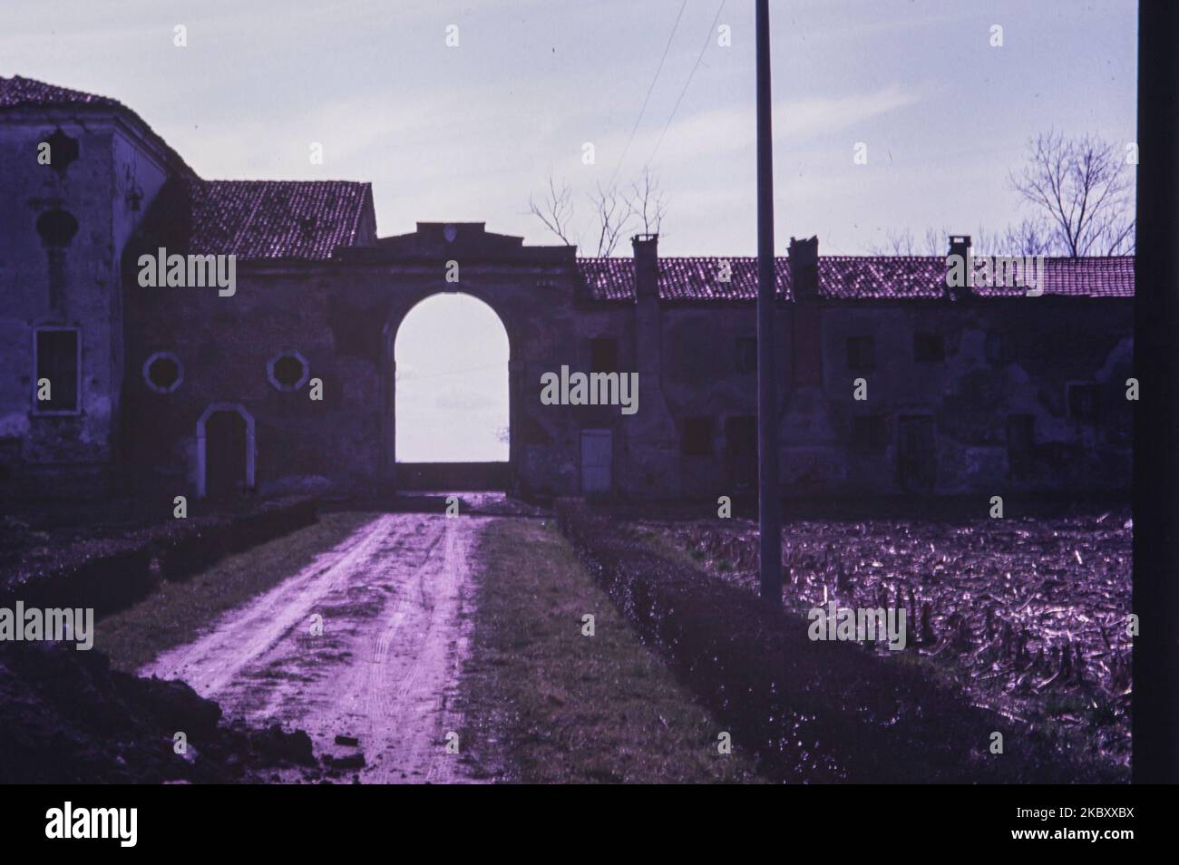 Rovigo, Italy may 1979: Old farmhouse in the countryside in 70s Stock ...