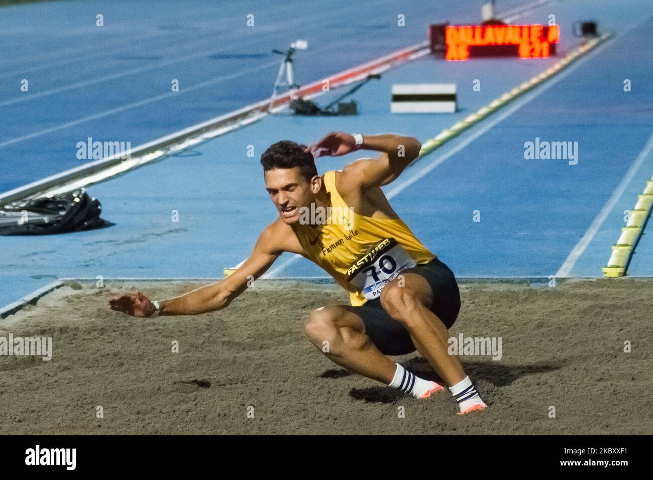 Andrea Dallavalle competes in the Men Triple Jump during the Italian ...