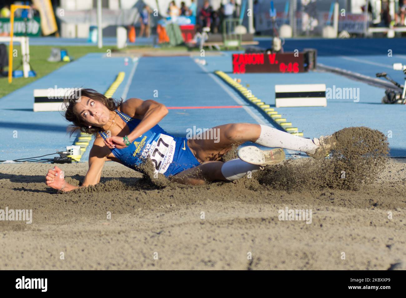 Veronica Zanon competes in the Women's Triple Jump during the Italian ...
