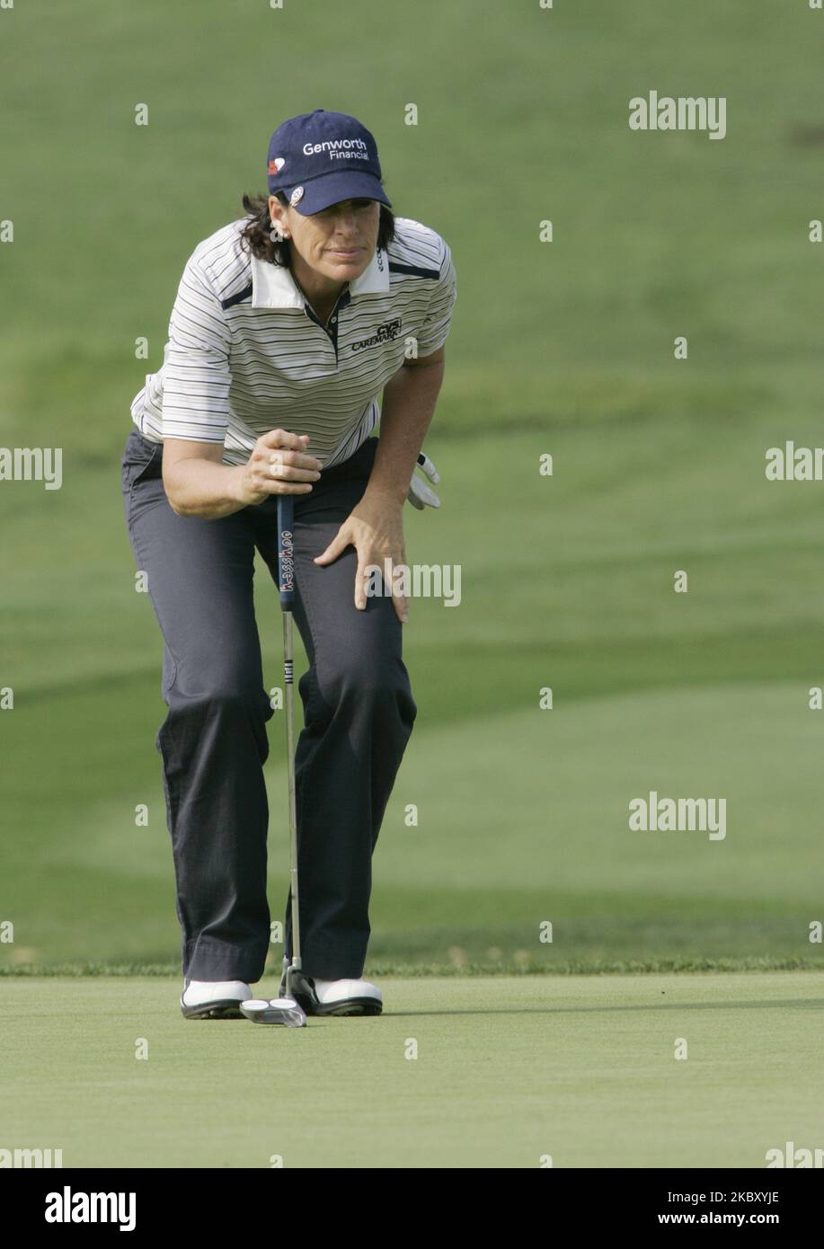 Juli Inkster of Los Altos CA in the 9th hole during round one of Hana ...