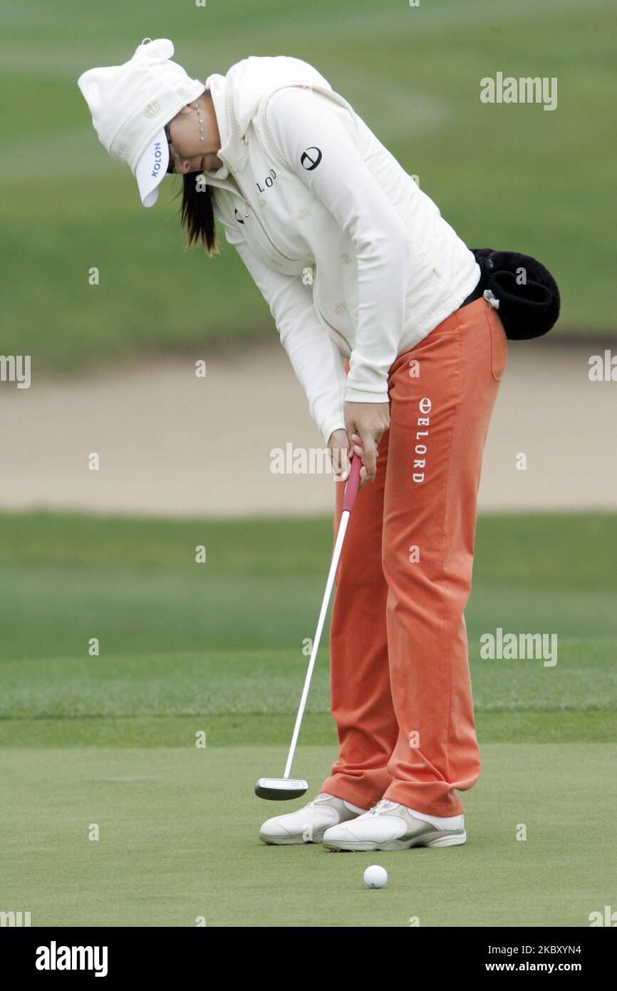 Nov 1, 2009-Incheon, South Korea-M. J. Hur of South Korea putts on the ...