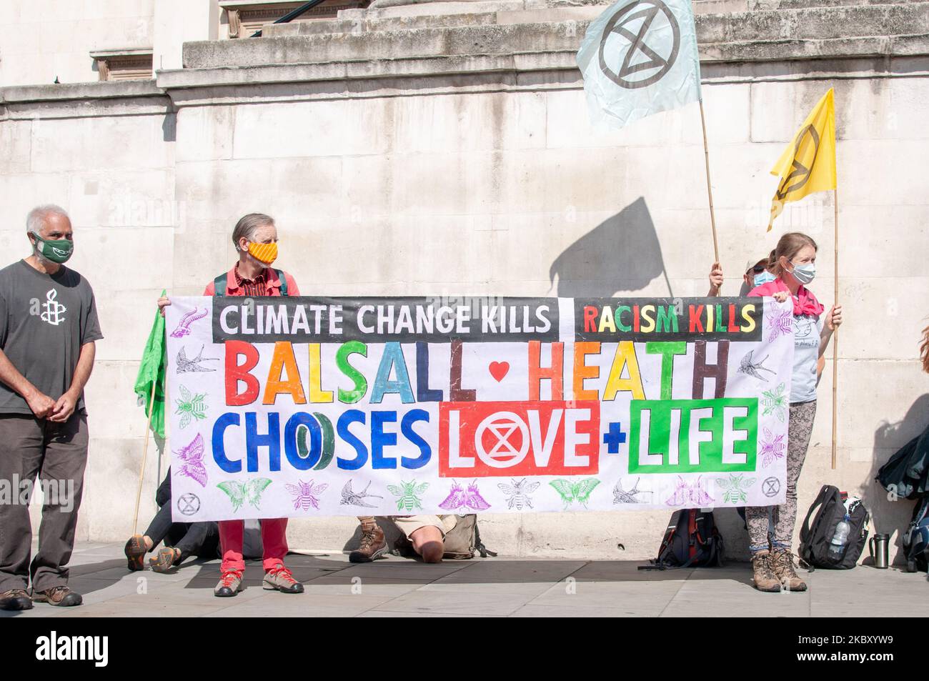 Activists from Extinction Rebellion gather at London's Trafalgar Square ...