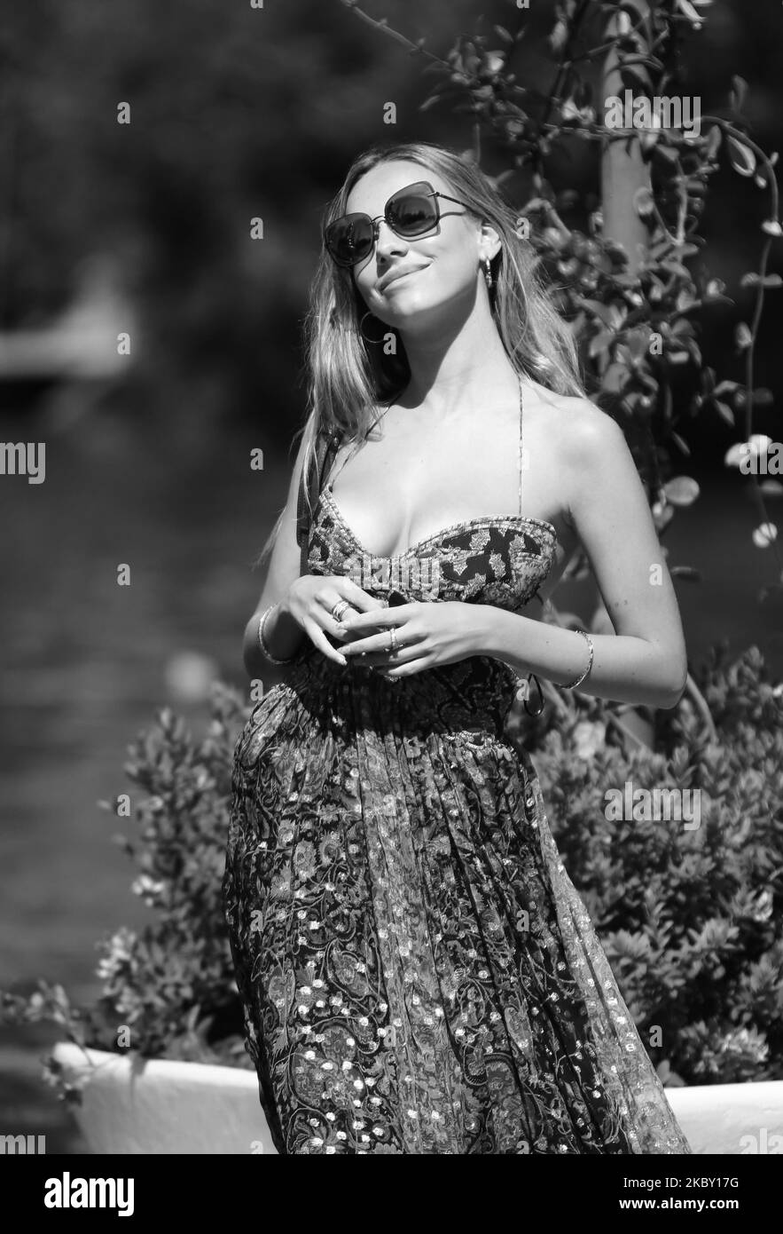 Editors Note Image Was Converted To Black And White Ester Exposito Is Seen Arriving At The 