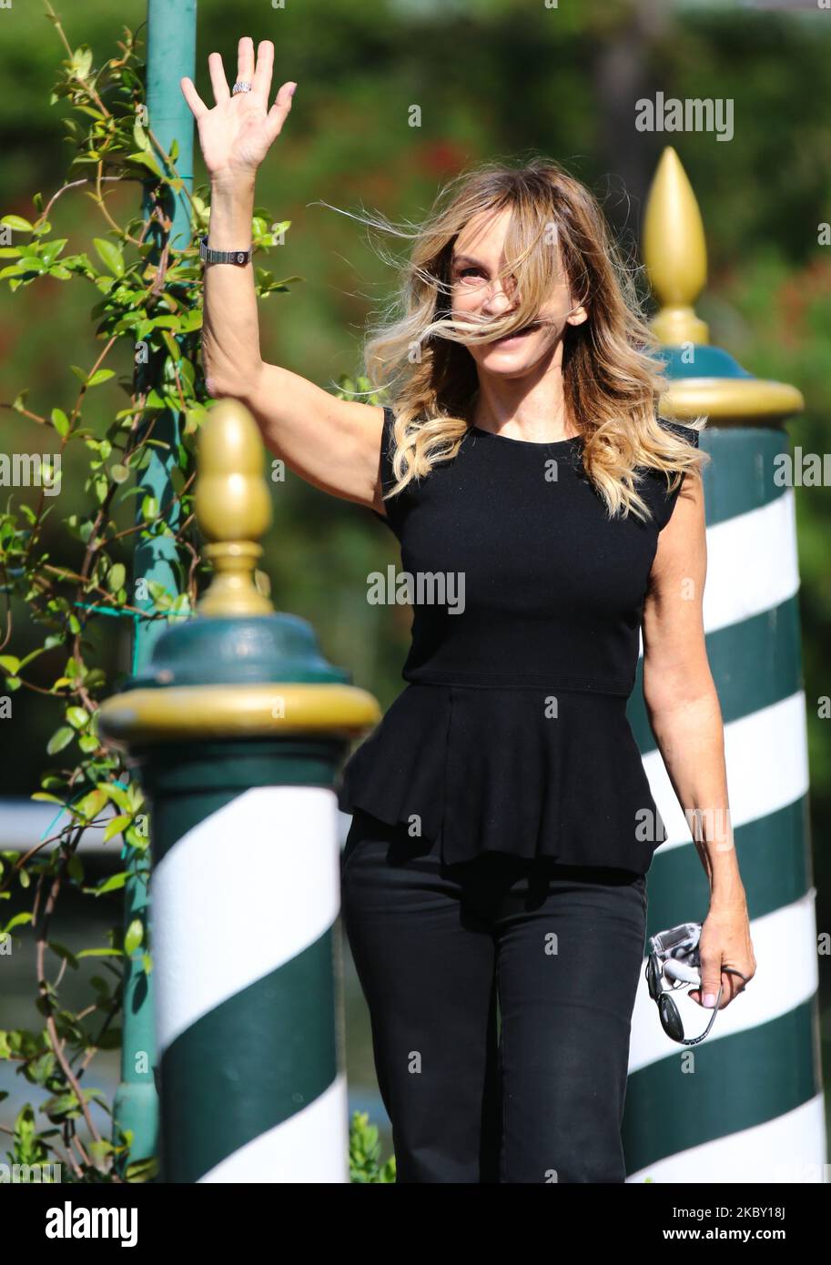 Maria Leitner is seen arriving at the Excelsior during the 77th Venice ...