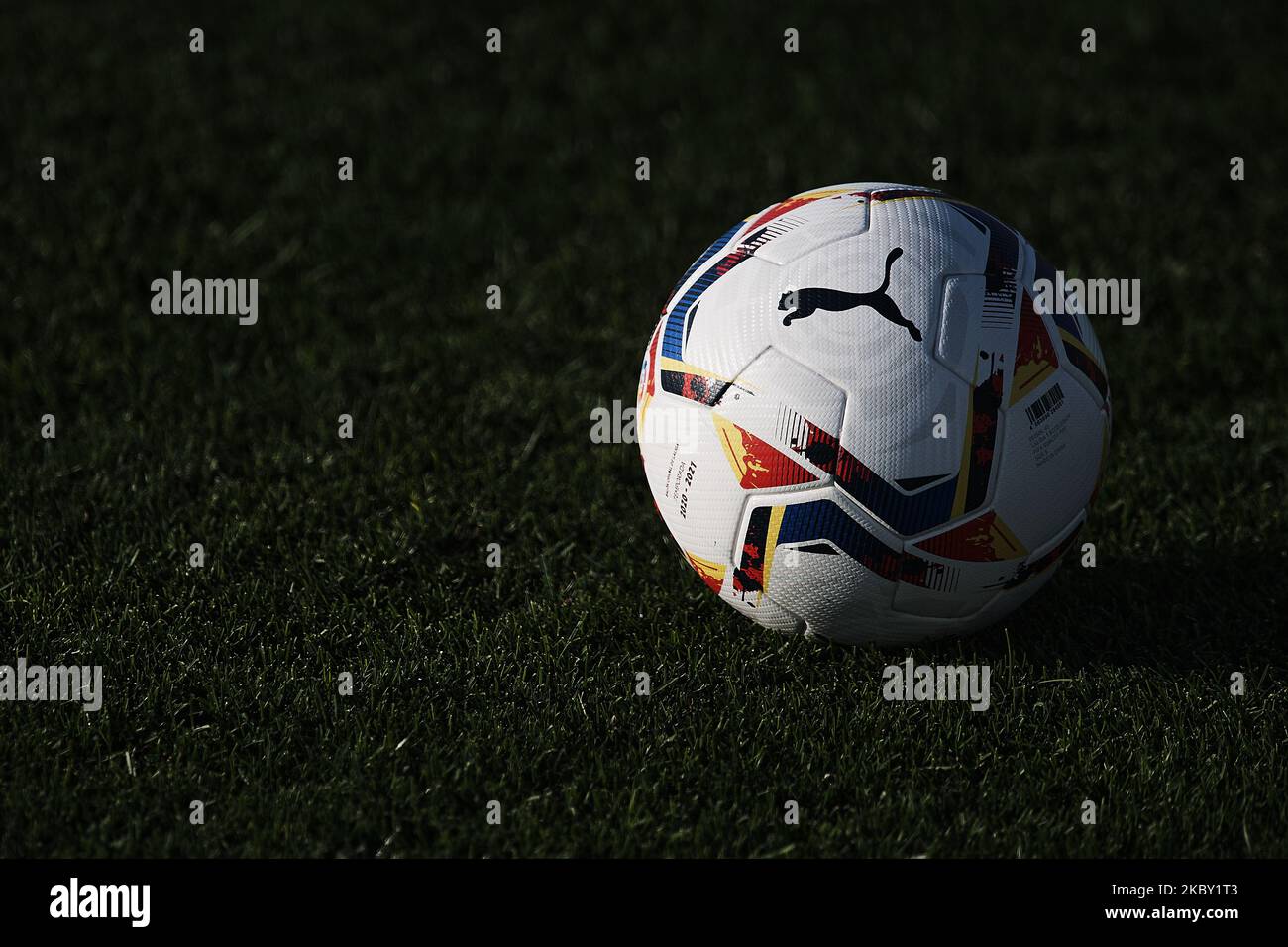 New Puma ball for this season during the pre-season friendly match ...