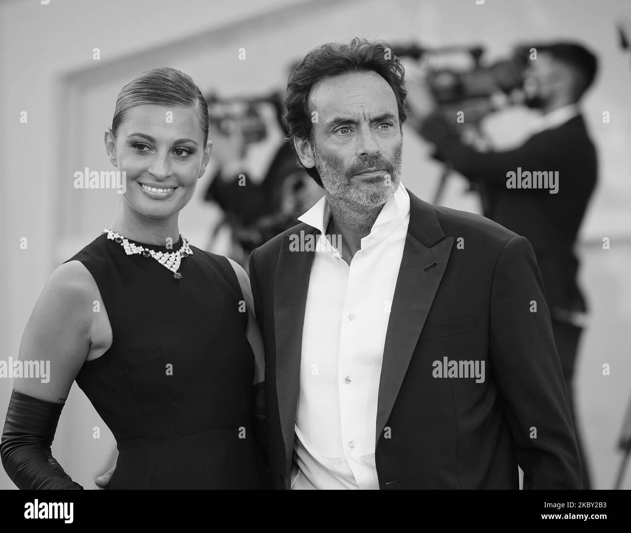 (EDITOR’S NOTE: Image was converted to black and white) Anthony Delon ...