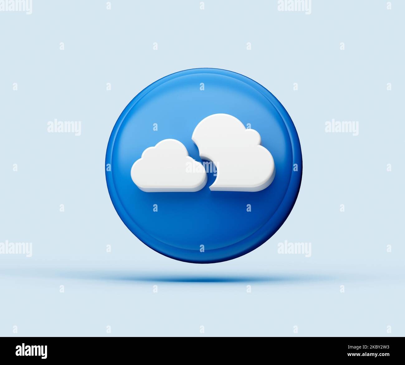 A 3D illustration of broken or disconnected cloud connectivity icon or ...