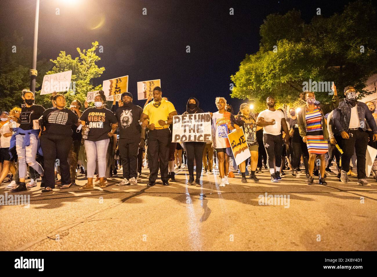 Activists in Rochester, New York, US, on September 3, 2020 protest ...