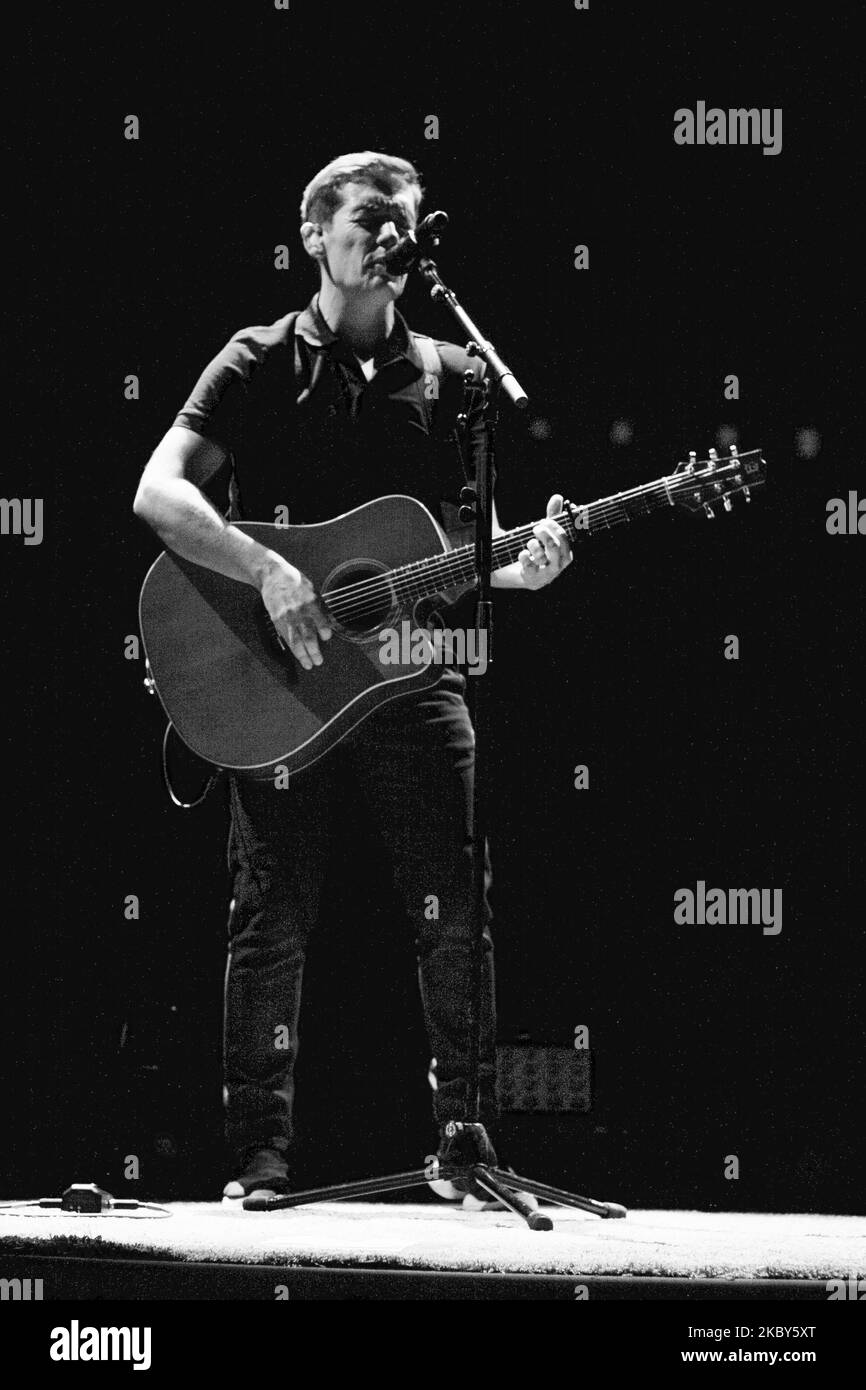 (EDITOR'S NOTE: Image was converted to black and white) The singer ...