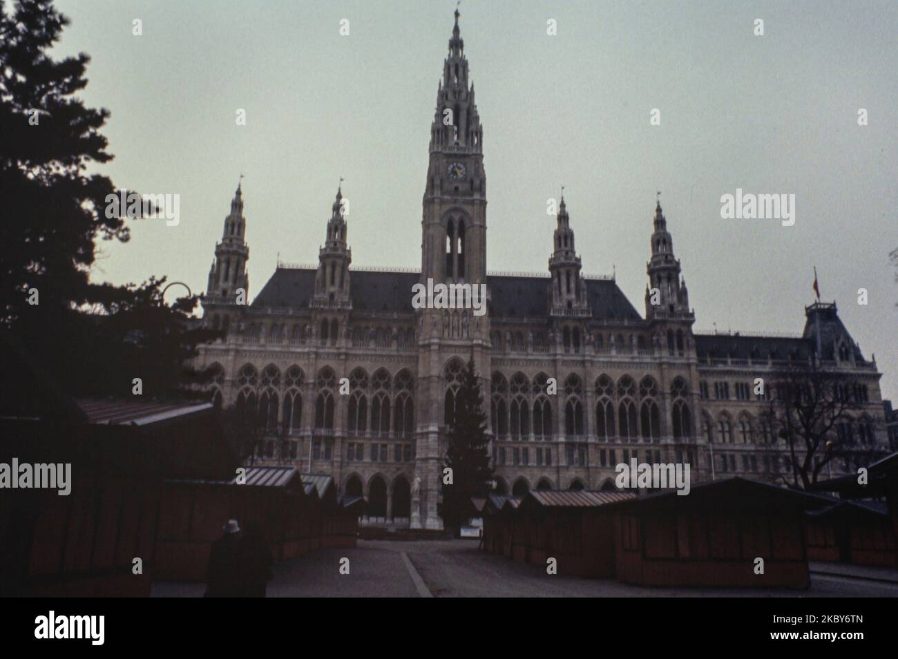 Vienna, Austria April 1985: Vienna City Hall in 80s Stock Photo - Alamy