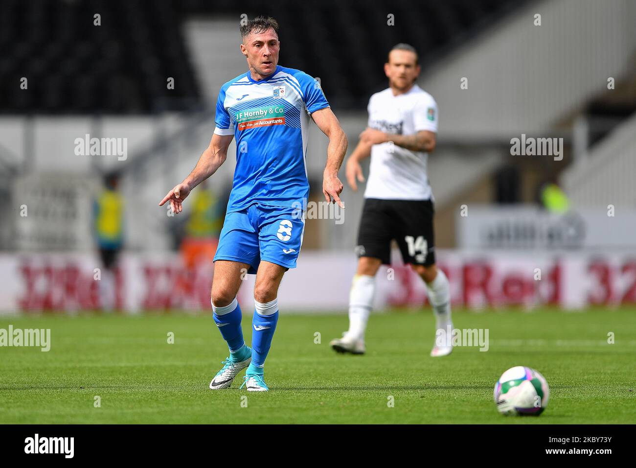 Michael Jones of Barrow during the Carabao Cup match between Derby ...