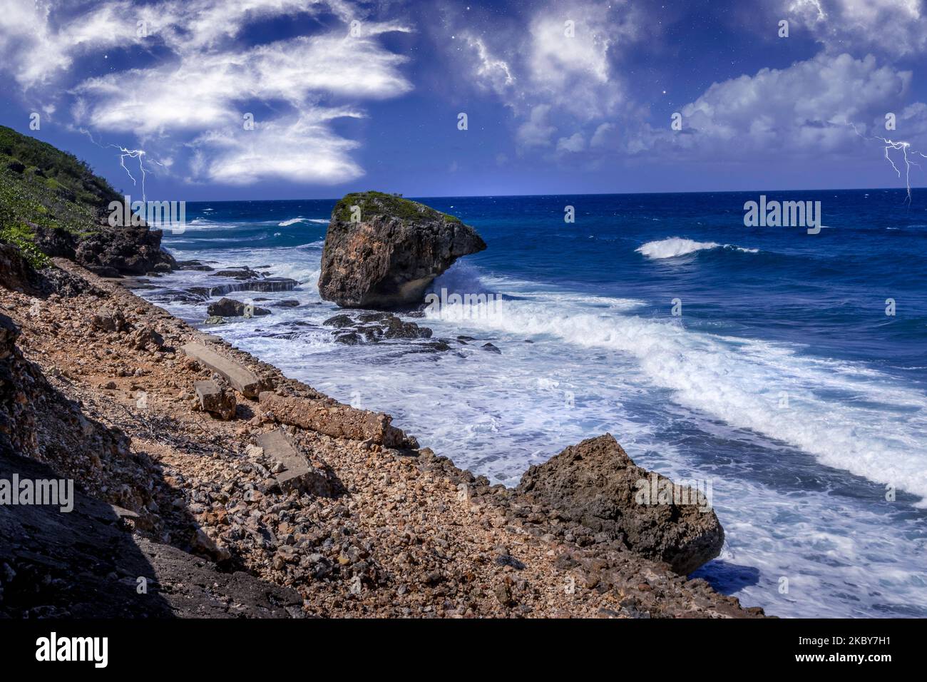 A beautiful sea view at Tunel de Guajataca in Puerto Rico Stock Photo ...