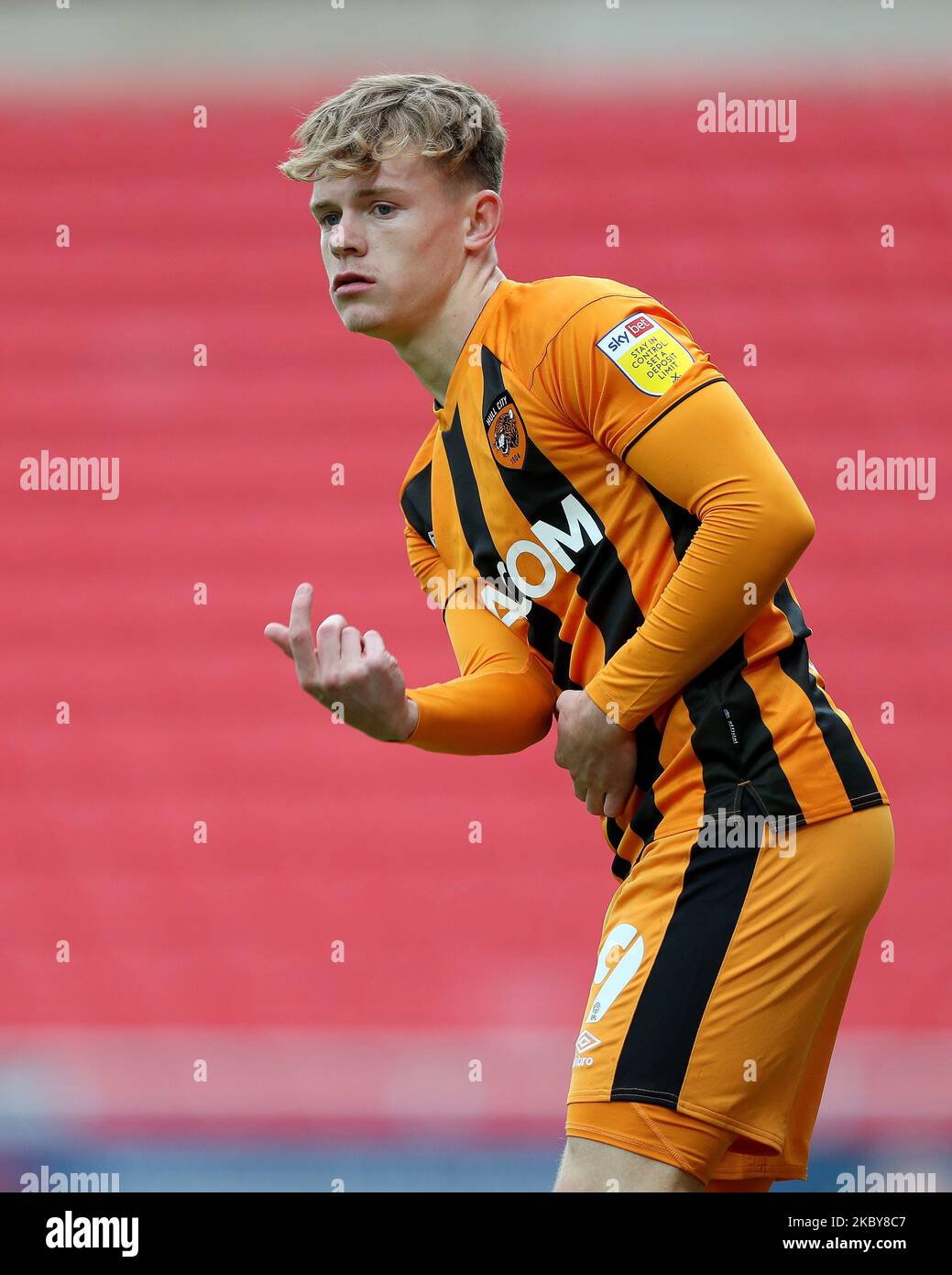 Keane Lewis-Potter of Hull City during the Carabao Cup match between ...