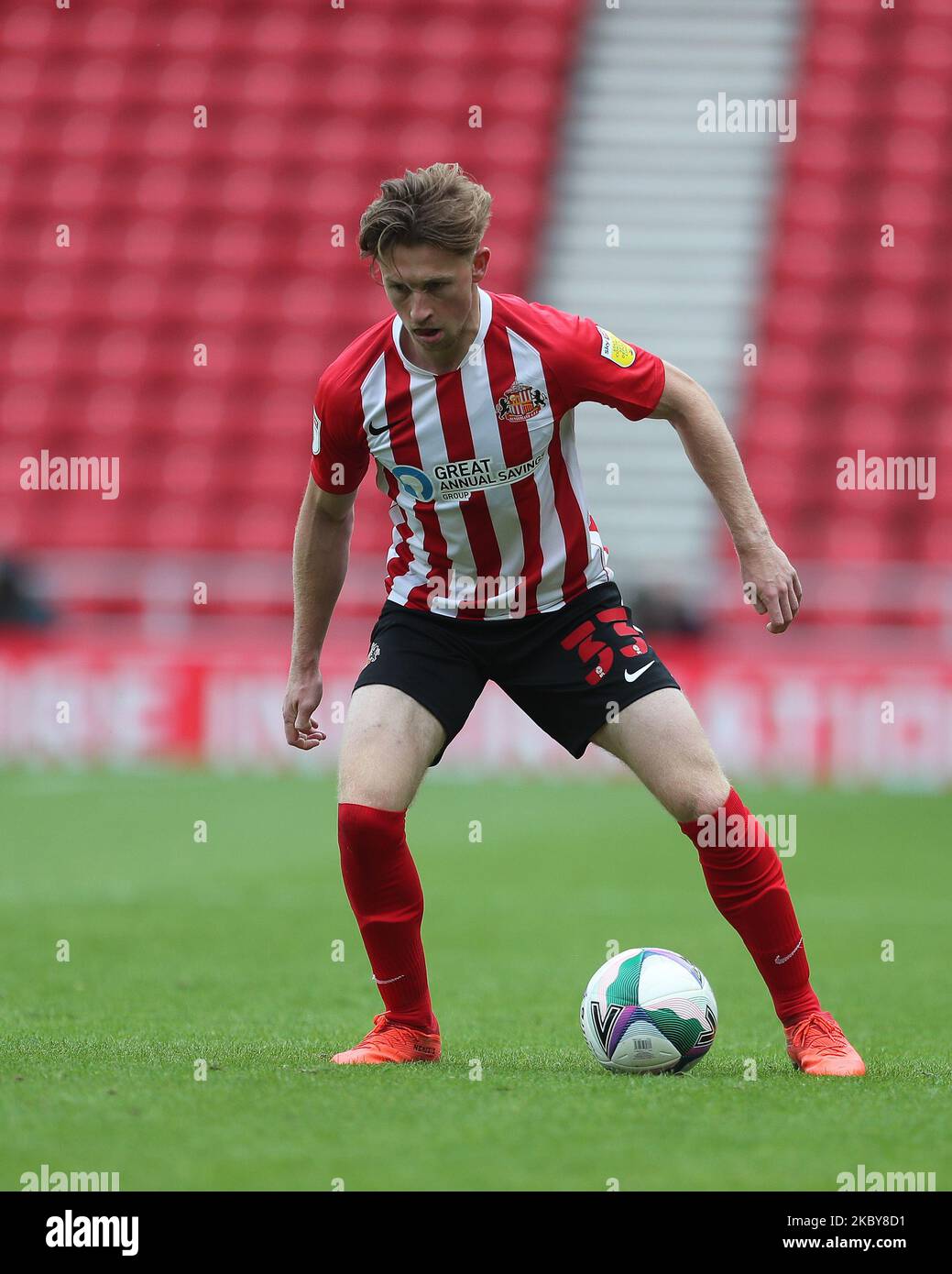 Denver Hume of Sunderland during the Carabao Cup match between ...