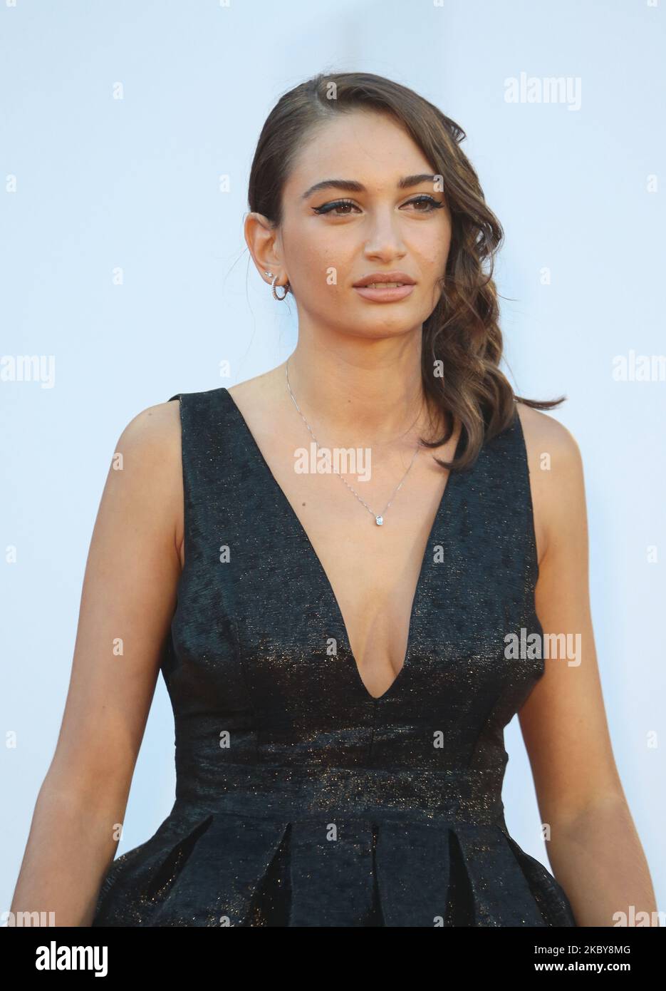 Alessia Bonari walks the red carpet ahead of the movie "Padrenostro" at ...