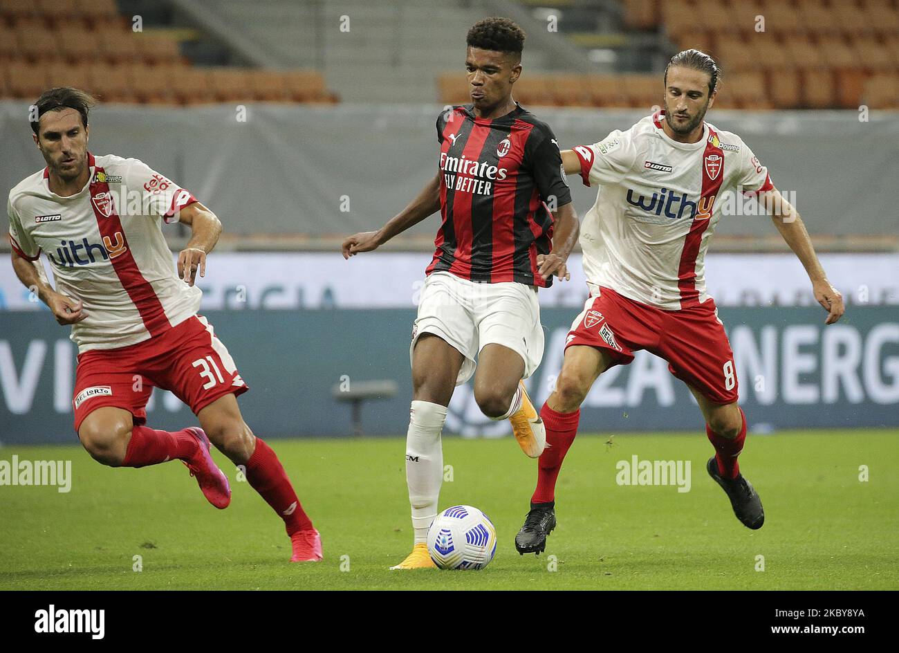 Emil Roback of AC Milan in action during the pre-season friendly match ...