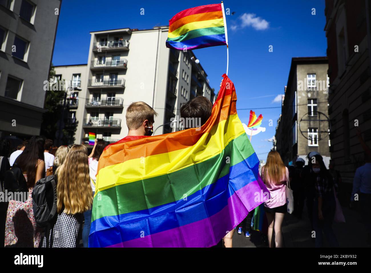 LGBT activists and supporters demonstrate during Equality March in ...