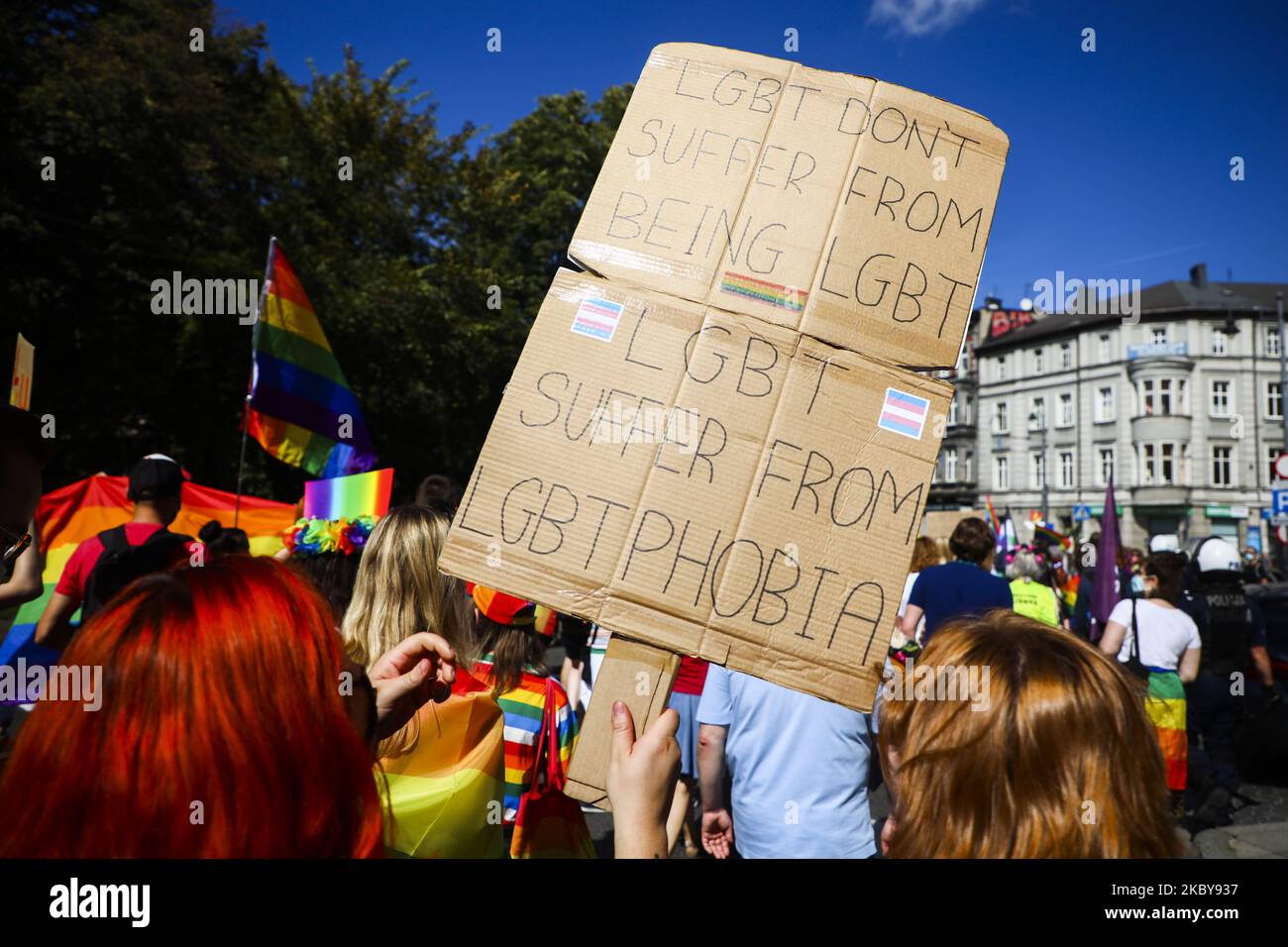 LGBT activists and supporters demonstrate during Equality March in ...