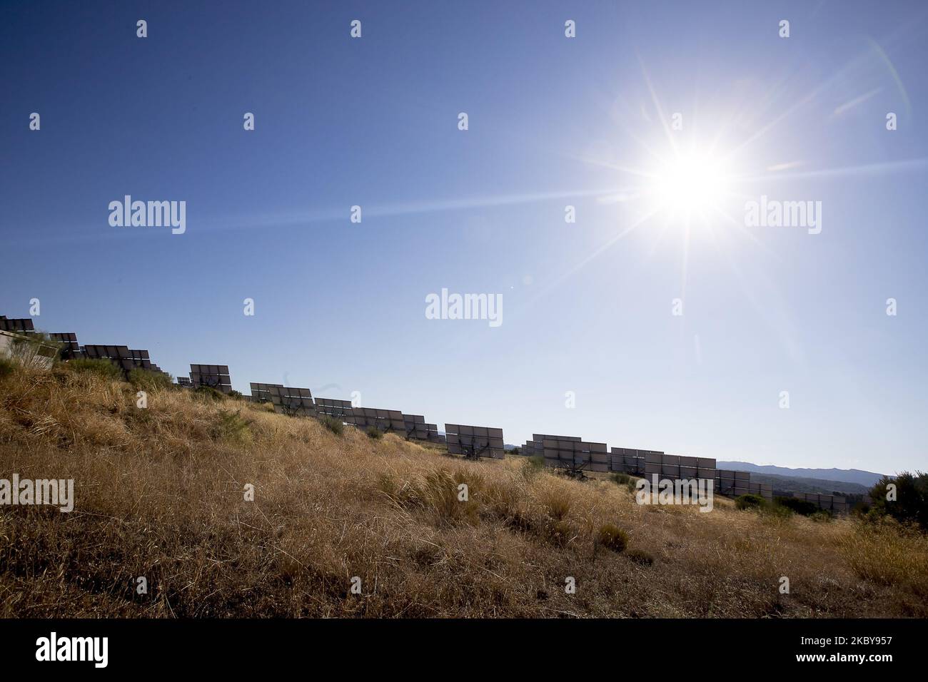 Images of the solar power plant, renewable electric power at Flix near ...