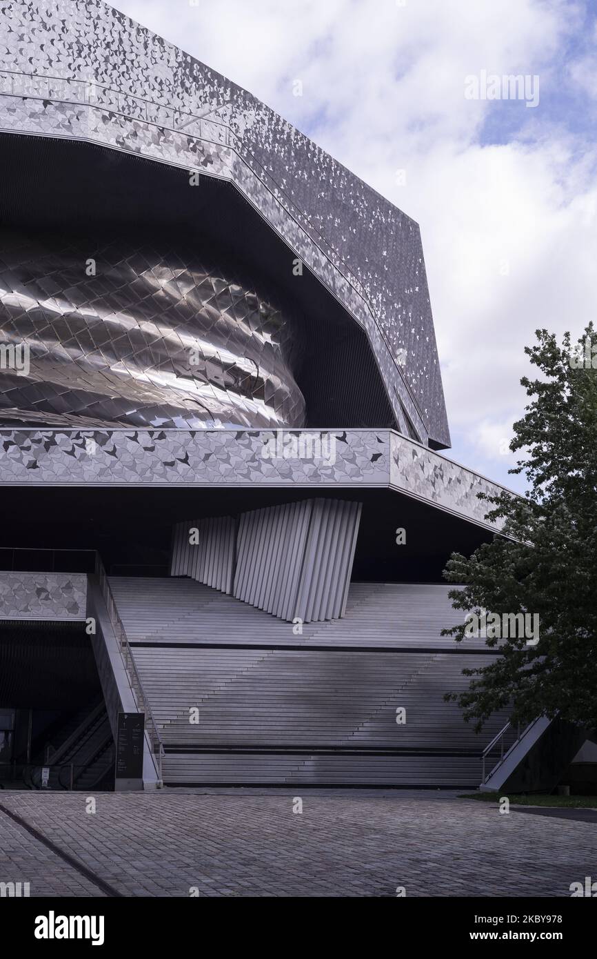 View of the Paris Philharmonic building, it is a 2,400-seat symphonic ...