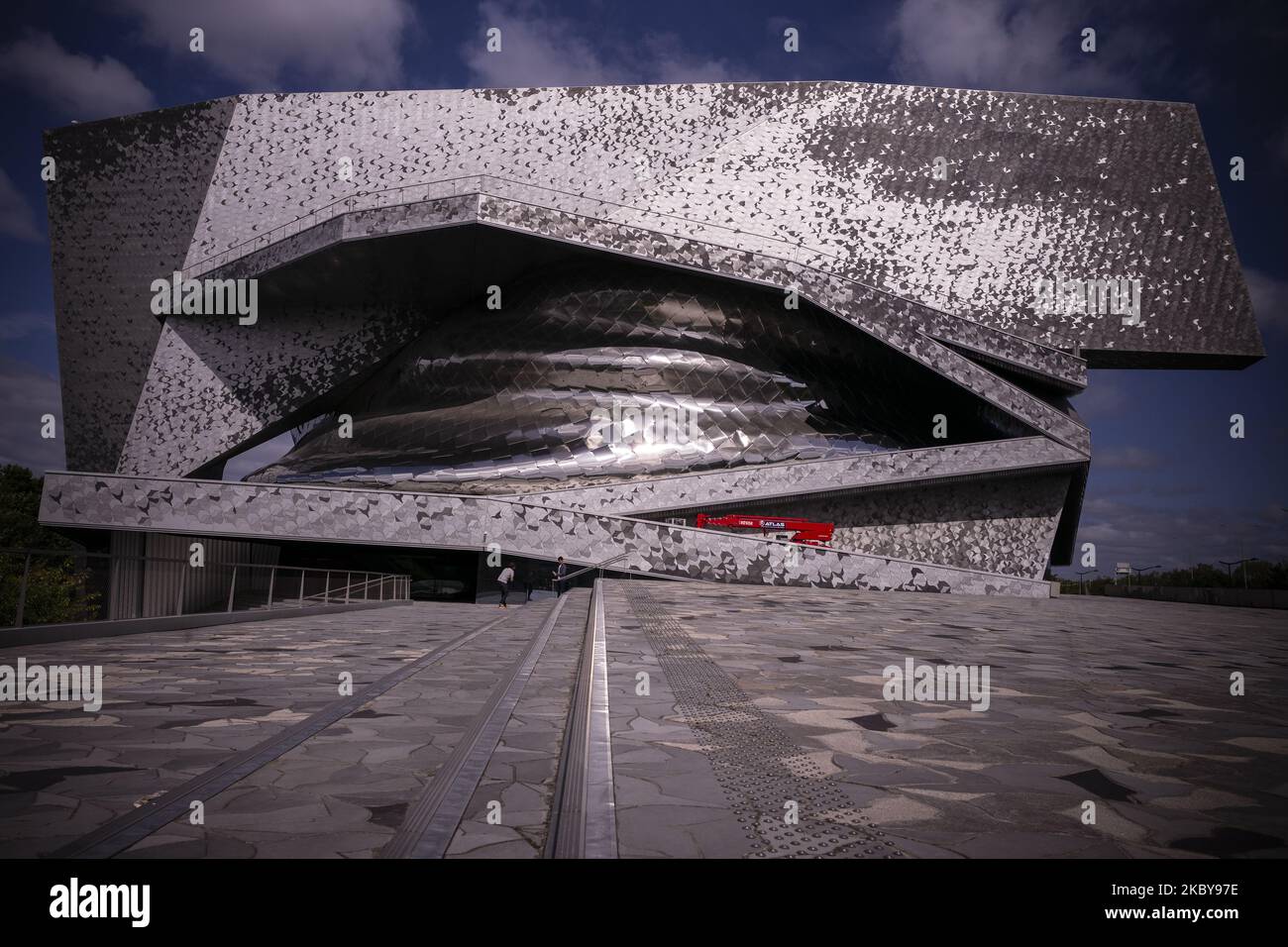 View of the Paris Philharmonic building, it is a 2,400-seat symphonic ...