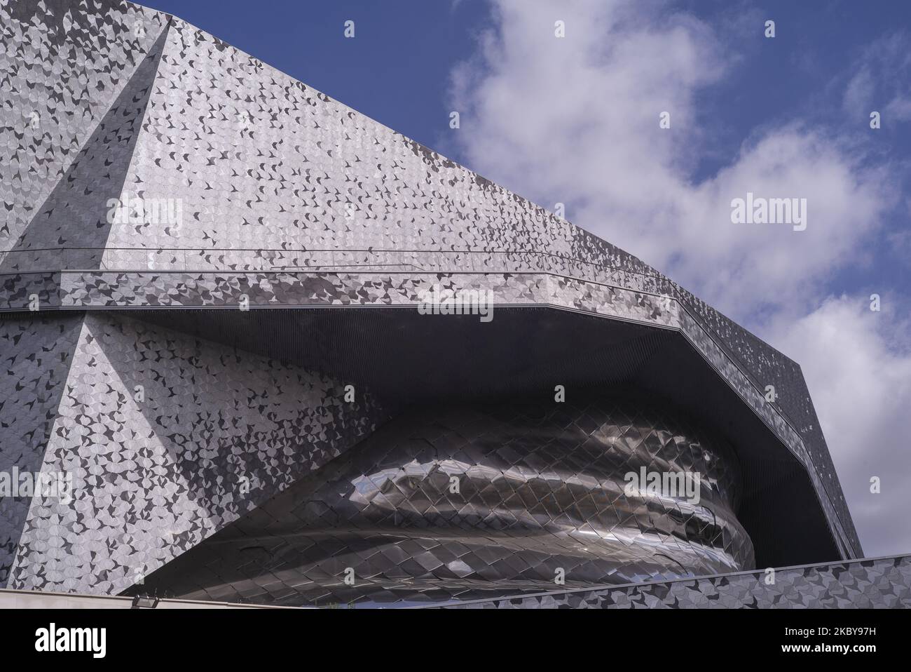 View of the Paris Philharmonic building, it is a 2,400-seat symphonic ...
