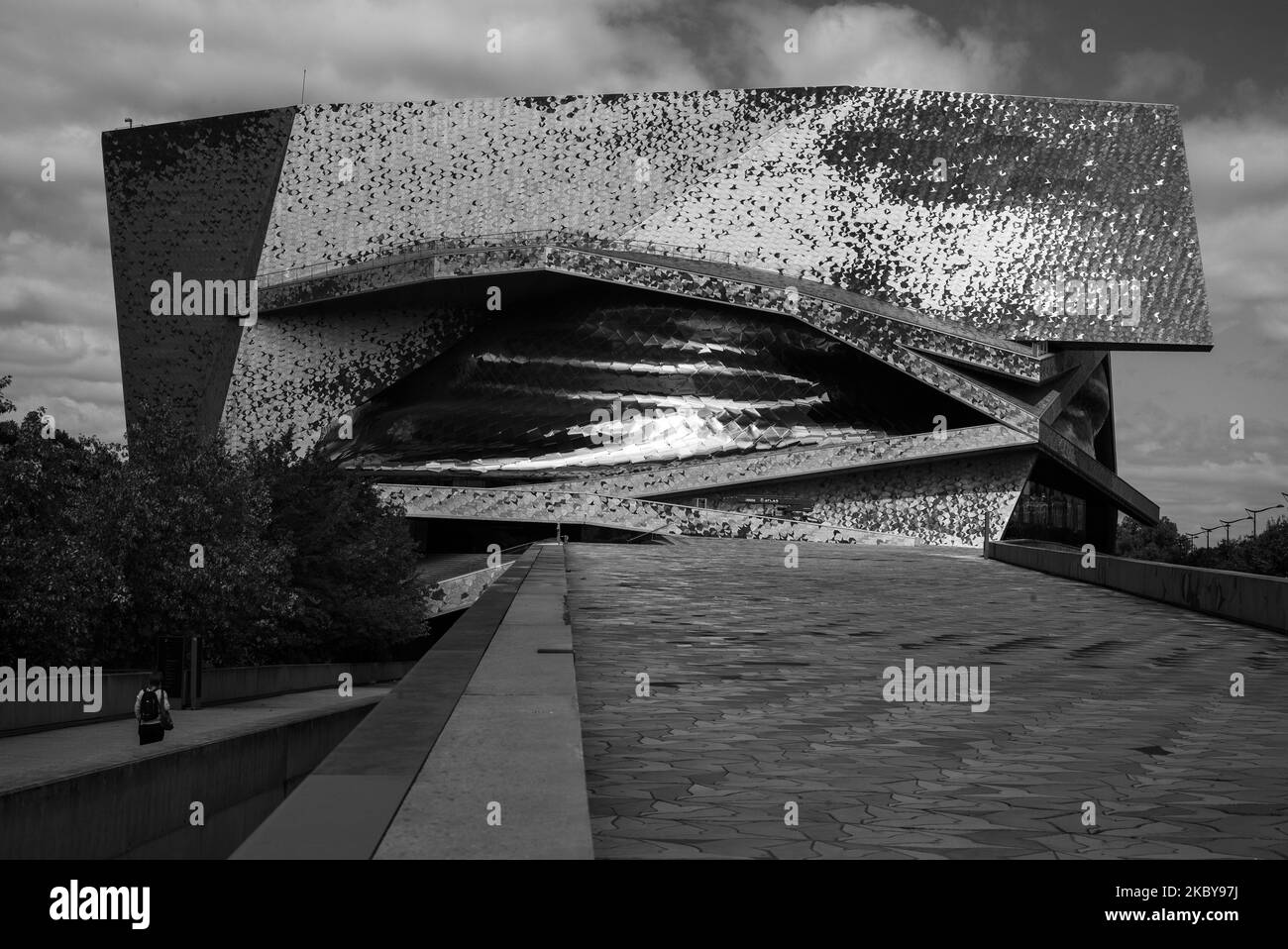 View of the Paris Philharmonic building, it is a 2,400-seat symphonic ...