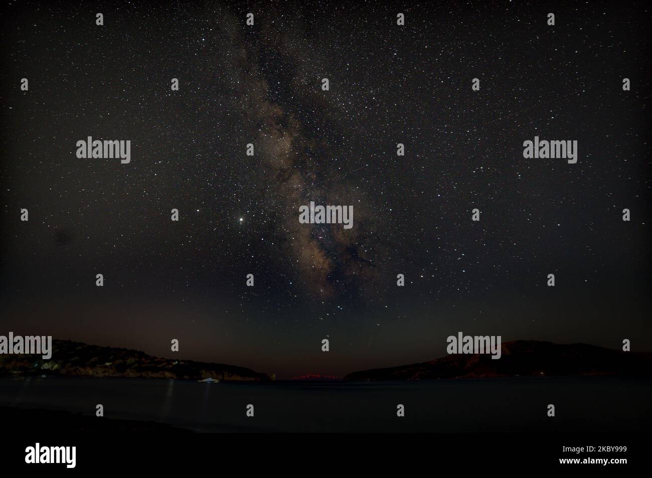 The Milky Way rises. The shot is from Harakas beach, that is located ...